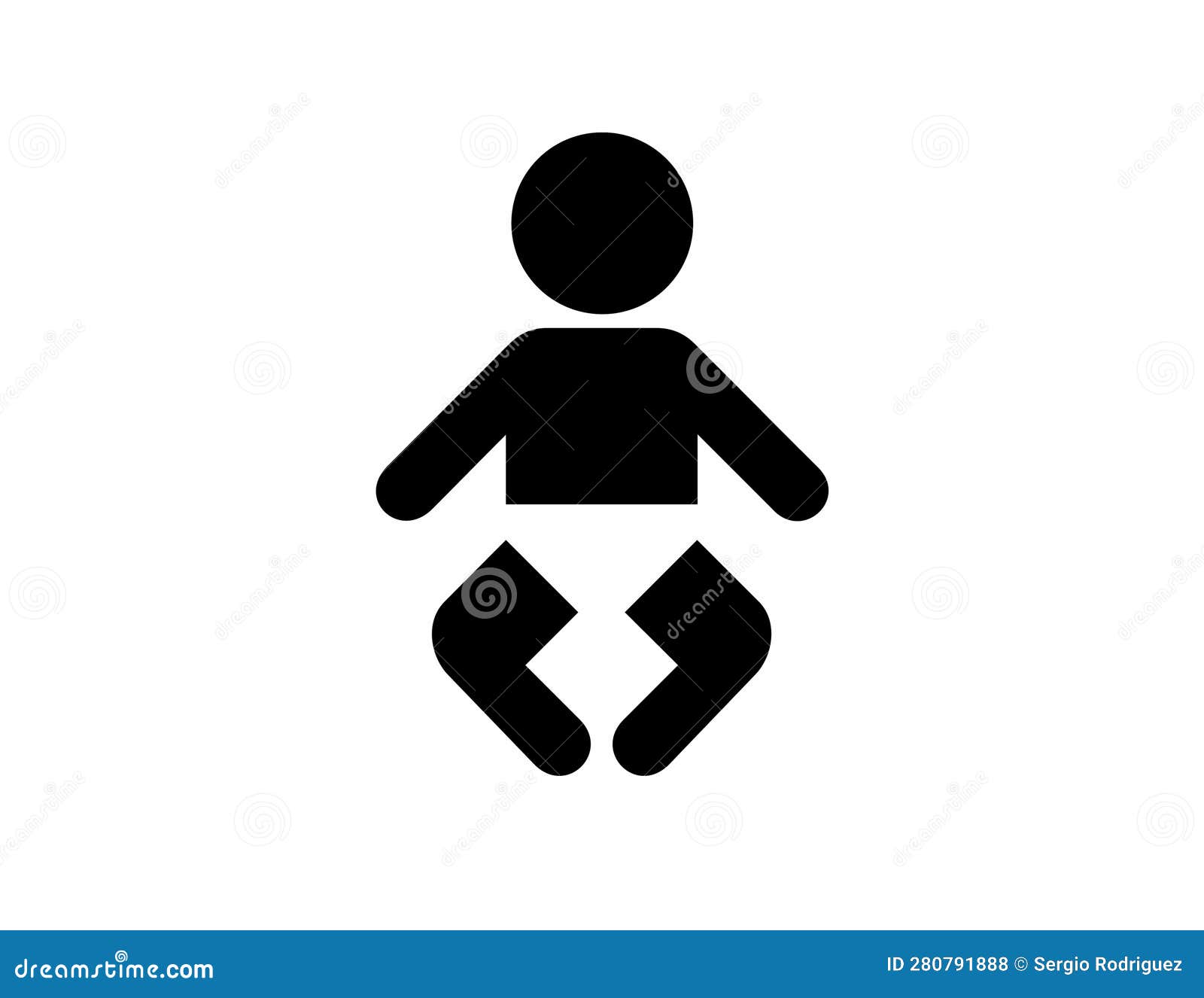 Nursery Inverted Symbol Version for Public Access System. Stock Vector ...