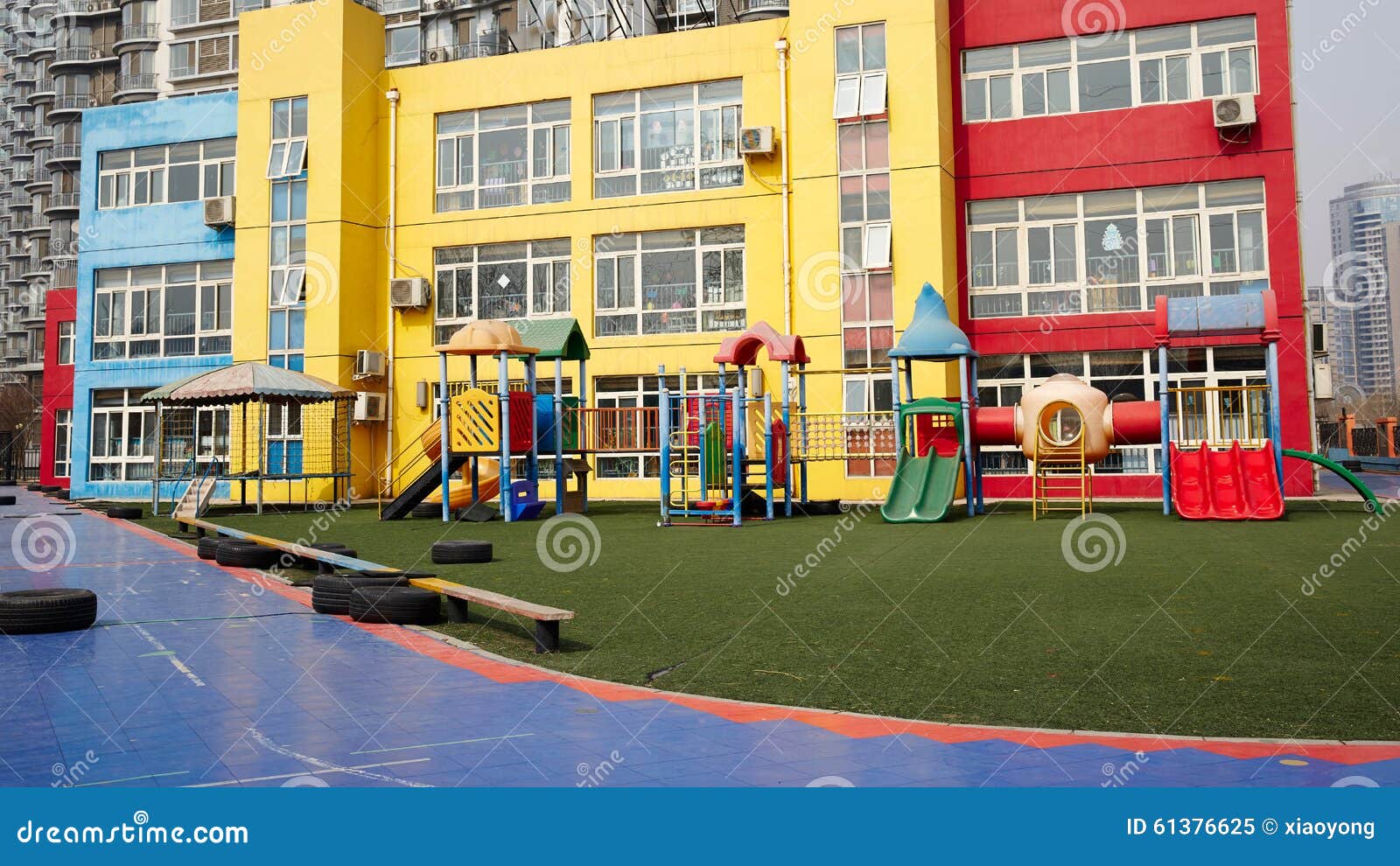 Nursery playground stock image. Image of equipement, toys - 61376625