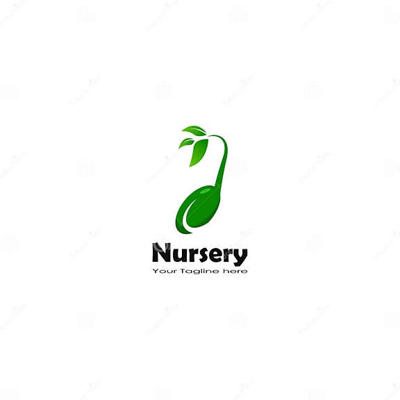 Nursery, Sprouting Seed Logo Vector Graphics Stock Vector ...
