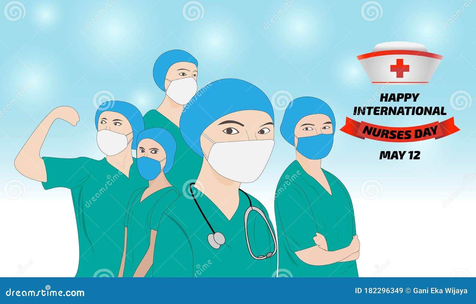Nurses day background stock vector. Illustration of greeting - 182296349
