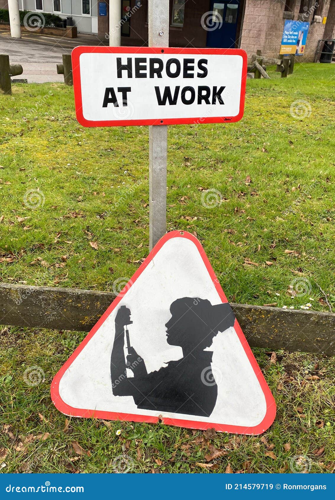 Nurses - Heroes at Work Sign Stock Image - Image of heroes, pandemic ...