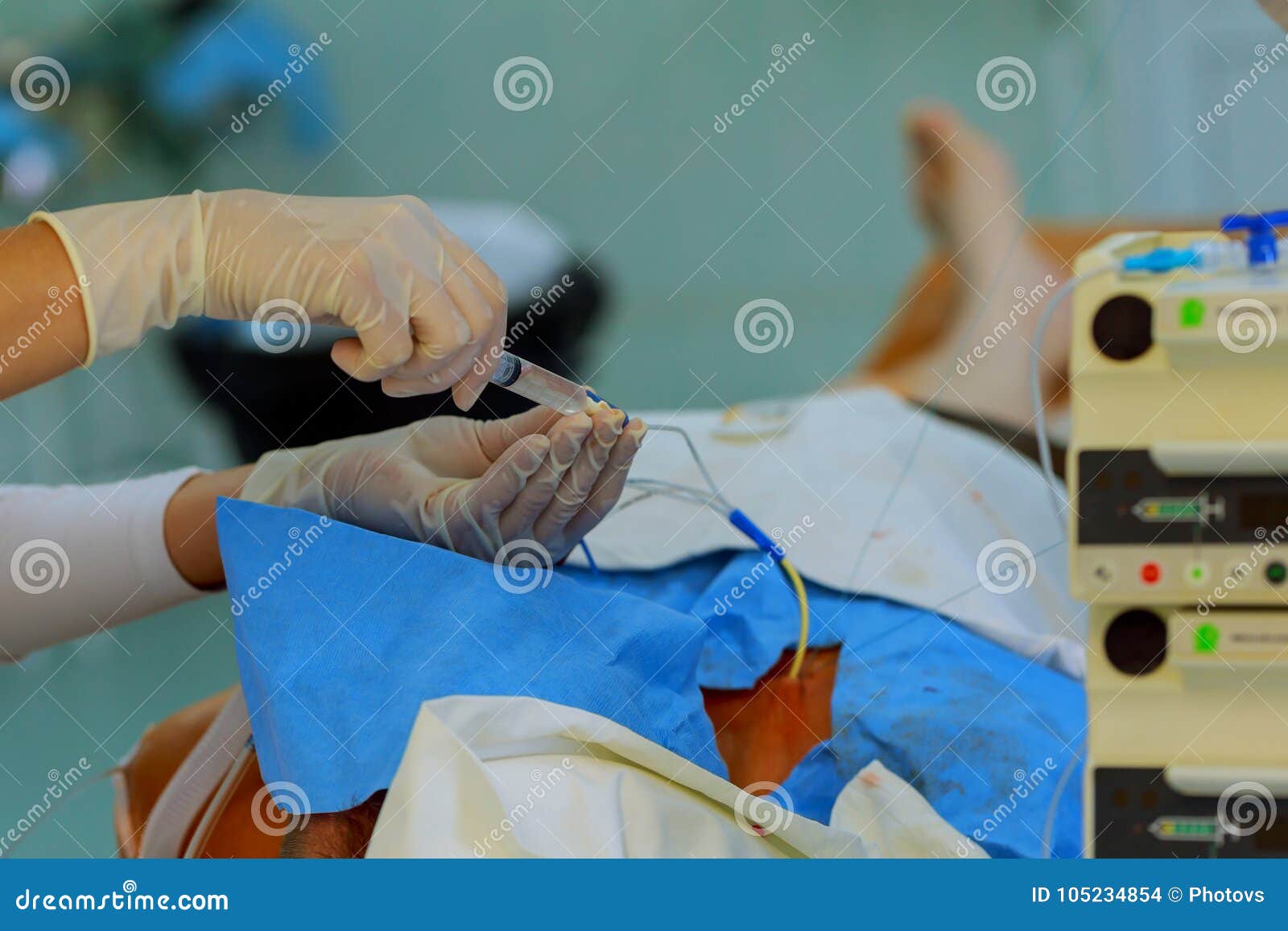 Nurses Preparing Patient before Operation in Hospital Stock Photo ...