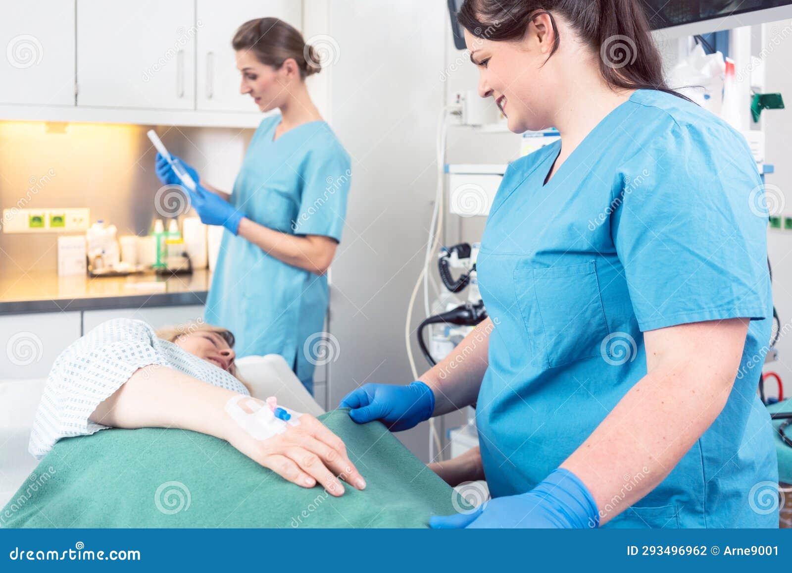 Nurses Working in Preparation of Surgery Stock Photo - Image of team ...