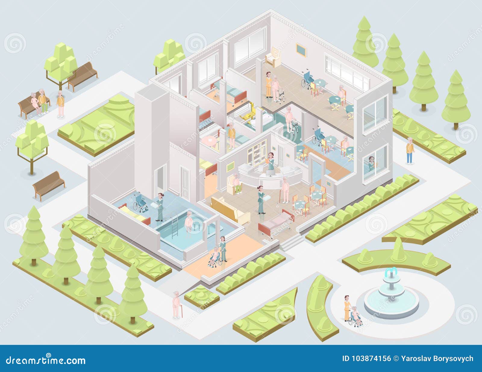 Assisted Living Facilities Clipart