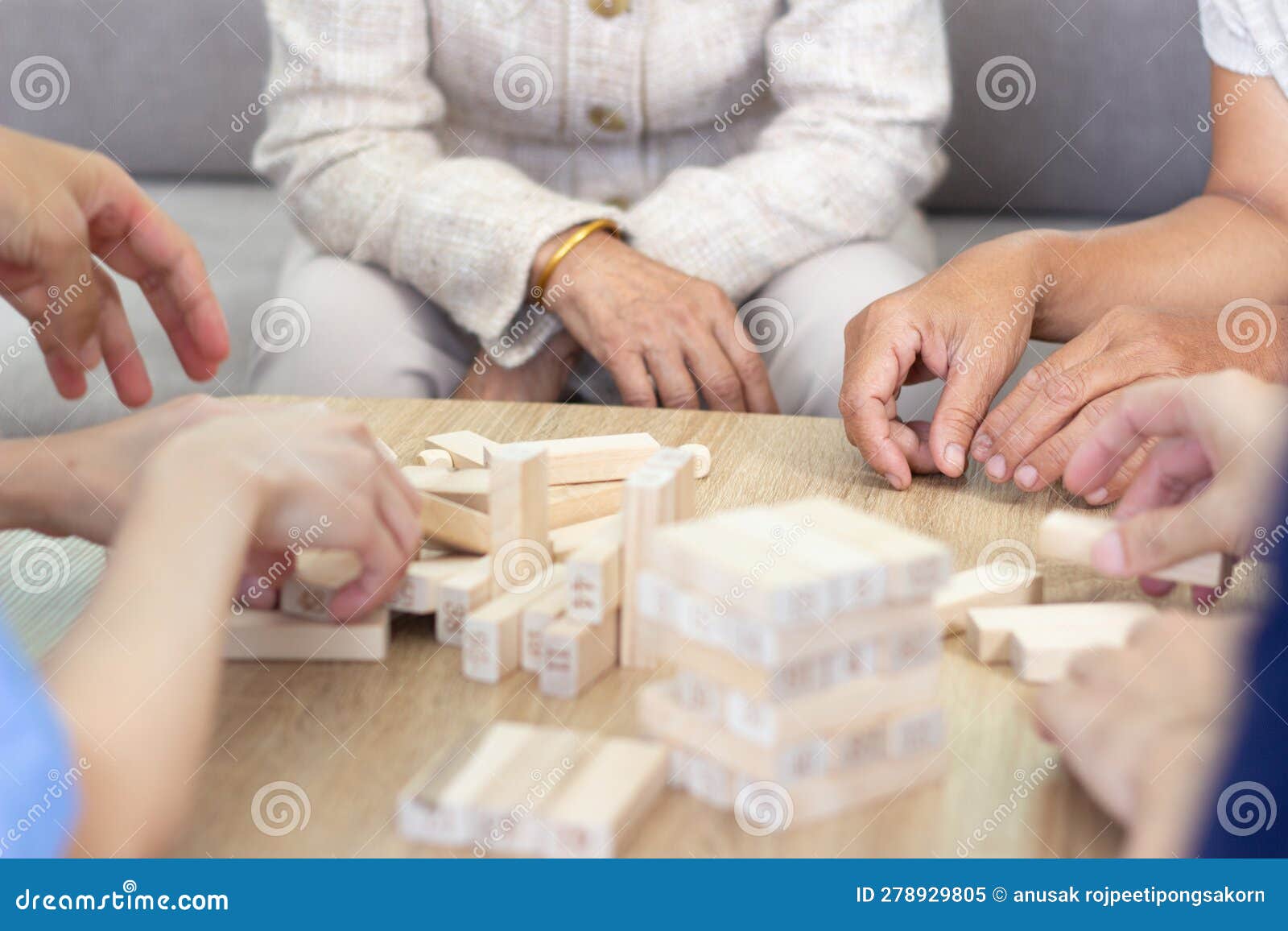 Nursing Home Care Concept. Asian Senior Citizens Doing Activities in ...