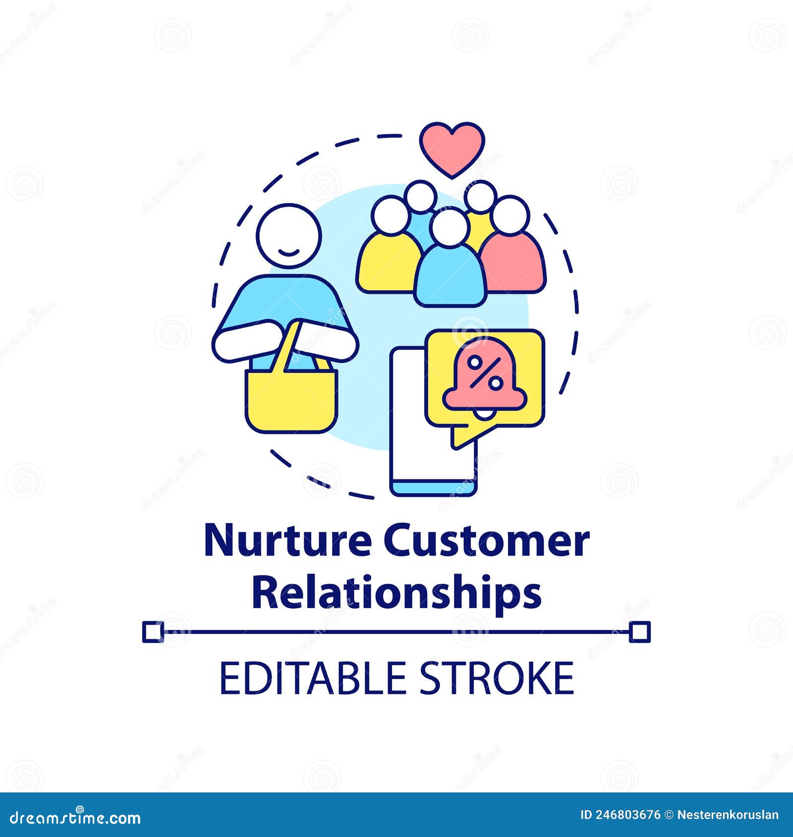 Nurture Customer Relationships Concept Icon Stock Vector - Illustration ...