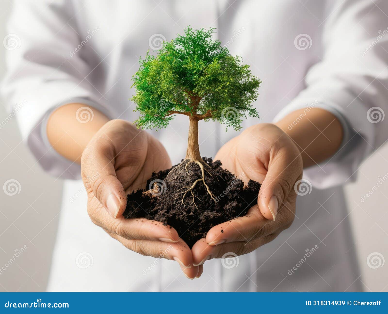 Nurturing Growth and Sustainability Stock Illustration - Illustration ...