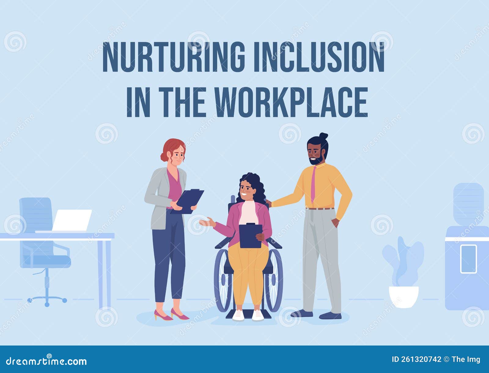 Nurturing Inclusion in Workplace Flat Vector Banner Template Stock ... Nurturing Inclusion in Workplace Flat Vector Banner Template Stock ...