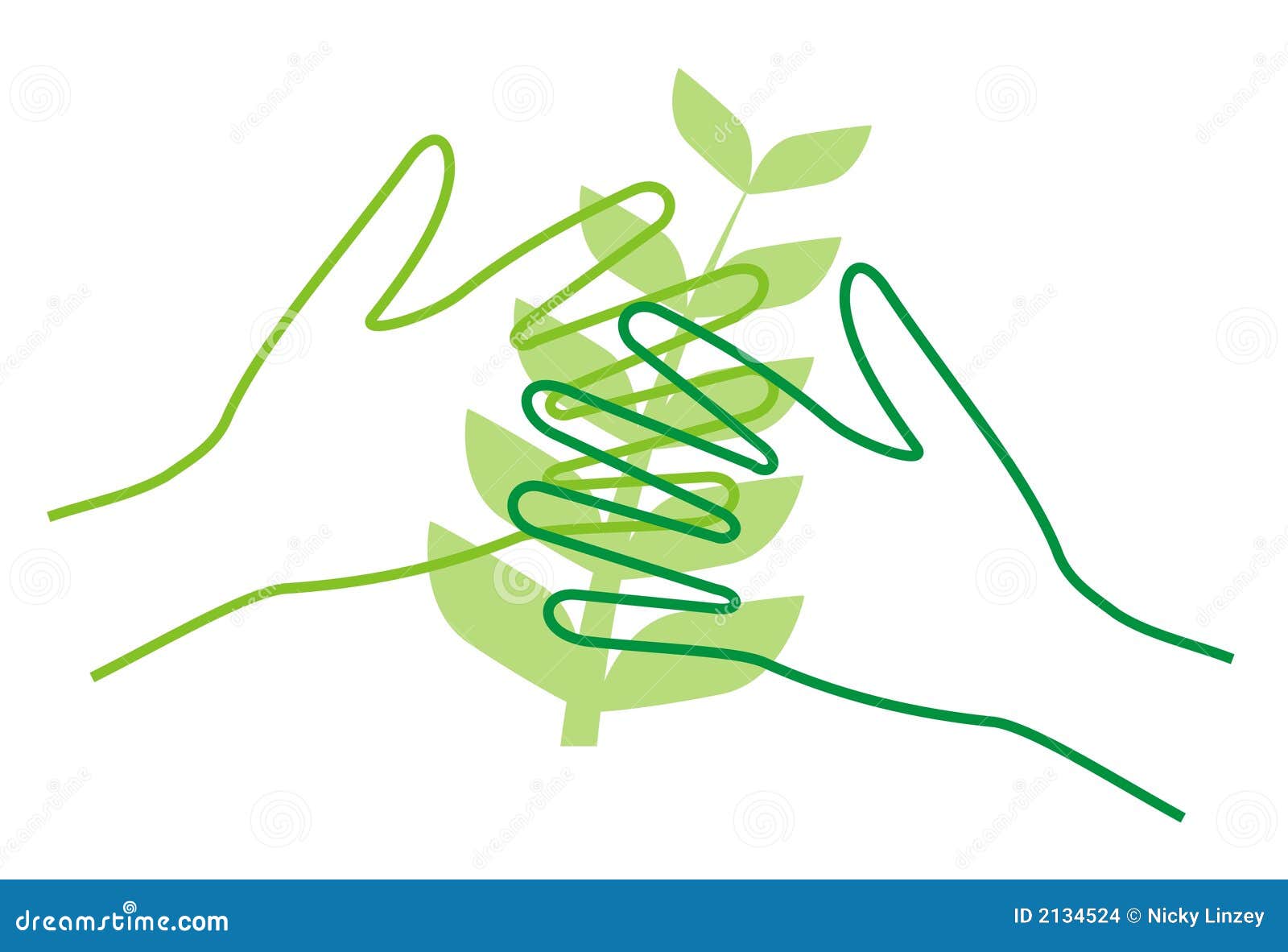 Nurturing plants stock vector. Illustration of environment - 2134524