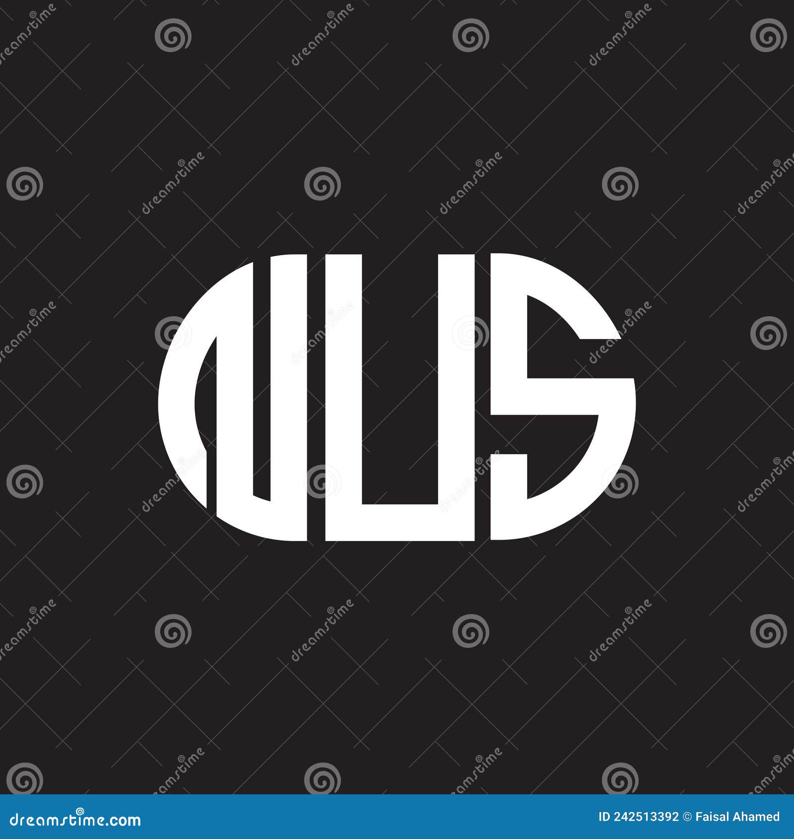 NUS Letter Logo Design on Black Background. NUS Creative Initials ...