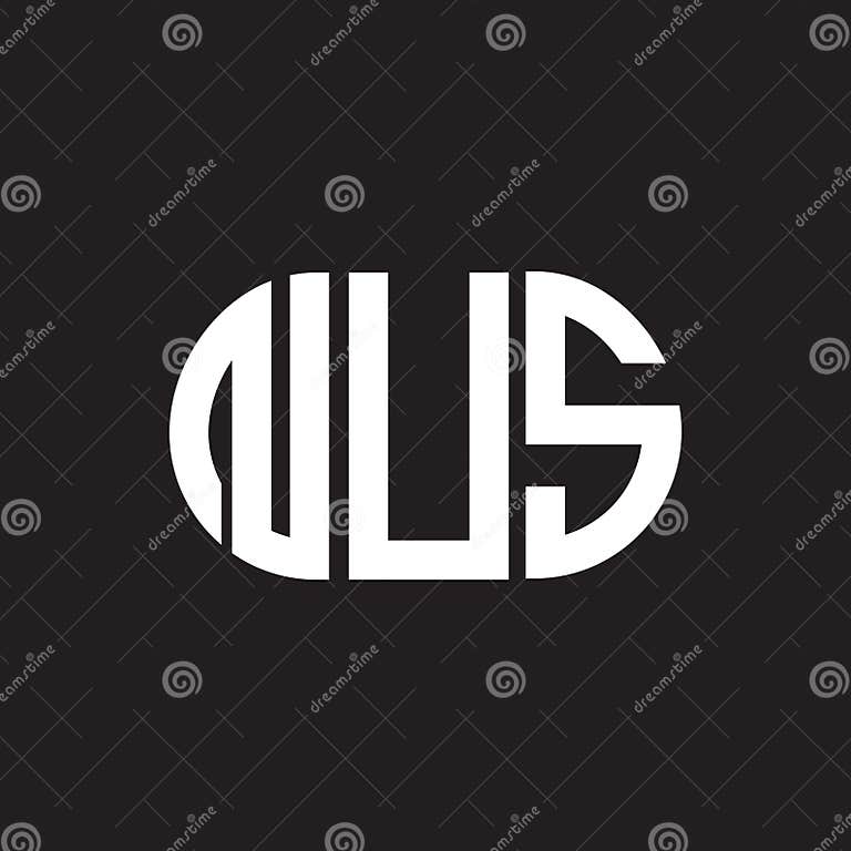NUS Letter Logo Design on Black Background. NUS Creative Initials ...