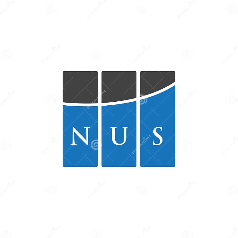 NUS Letter Logo Design on WHITE Background. NUS Creative Initials ...