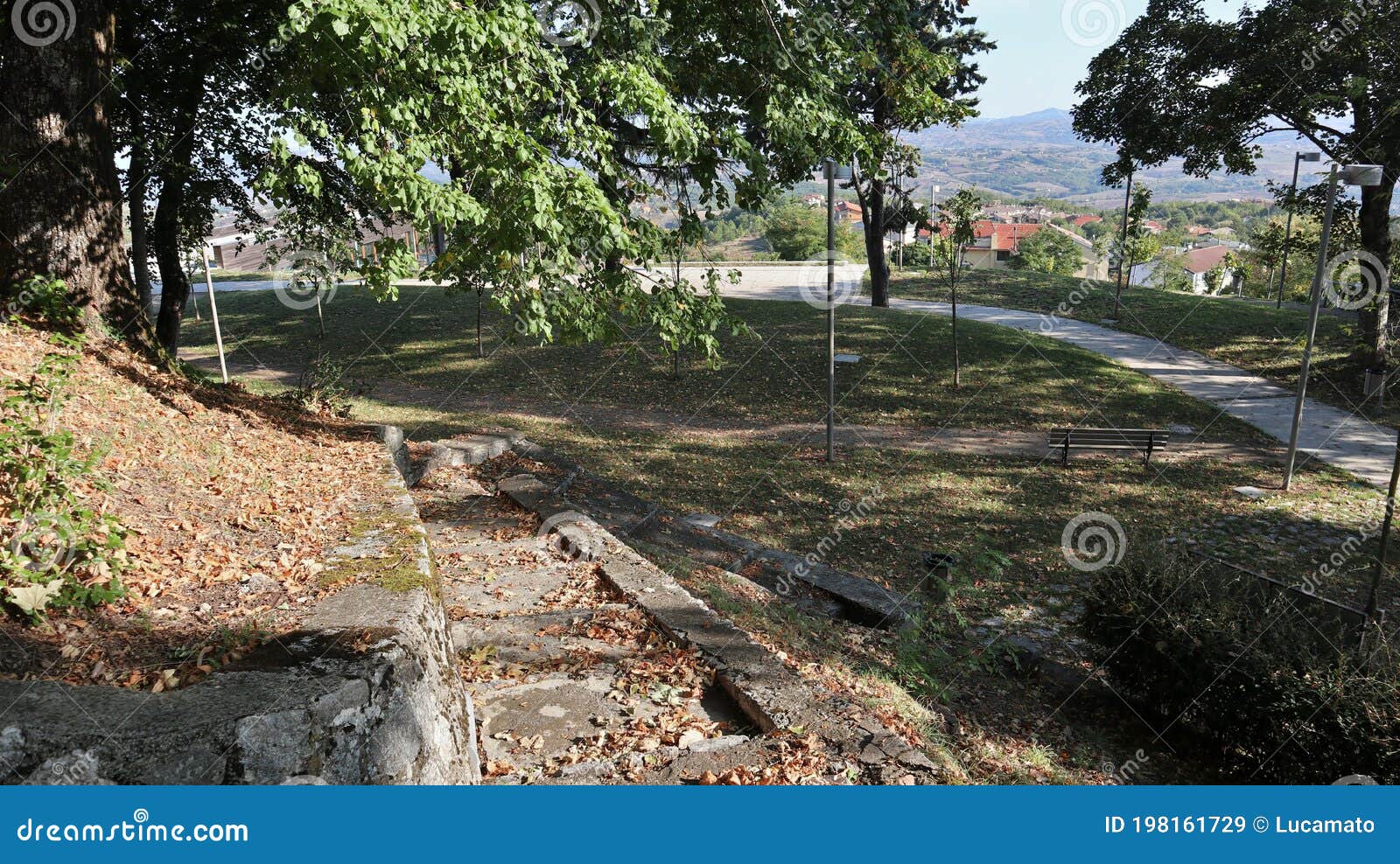 Nusco - Scorcio Panoramico Di Parco Castello Stock Image - Image of ...
