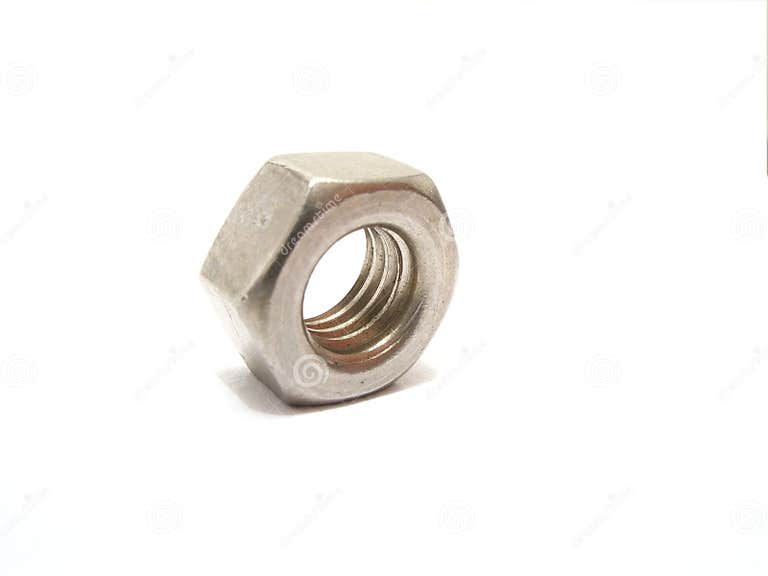 Nut stock photo. Image of threading, tool, round, metal - 558036