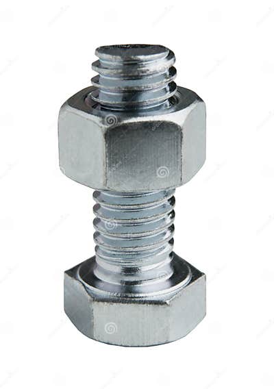 Nut attached to Bolt stock image. Image of build, nuts, construction ...