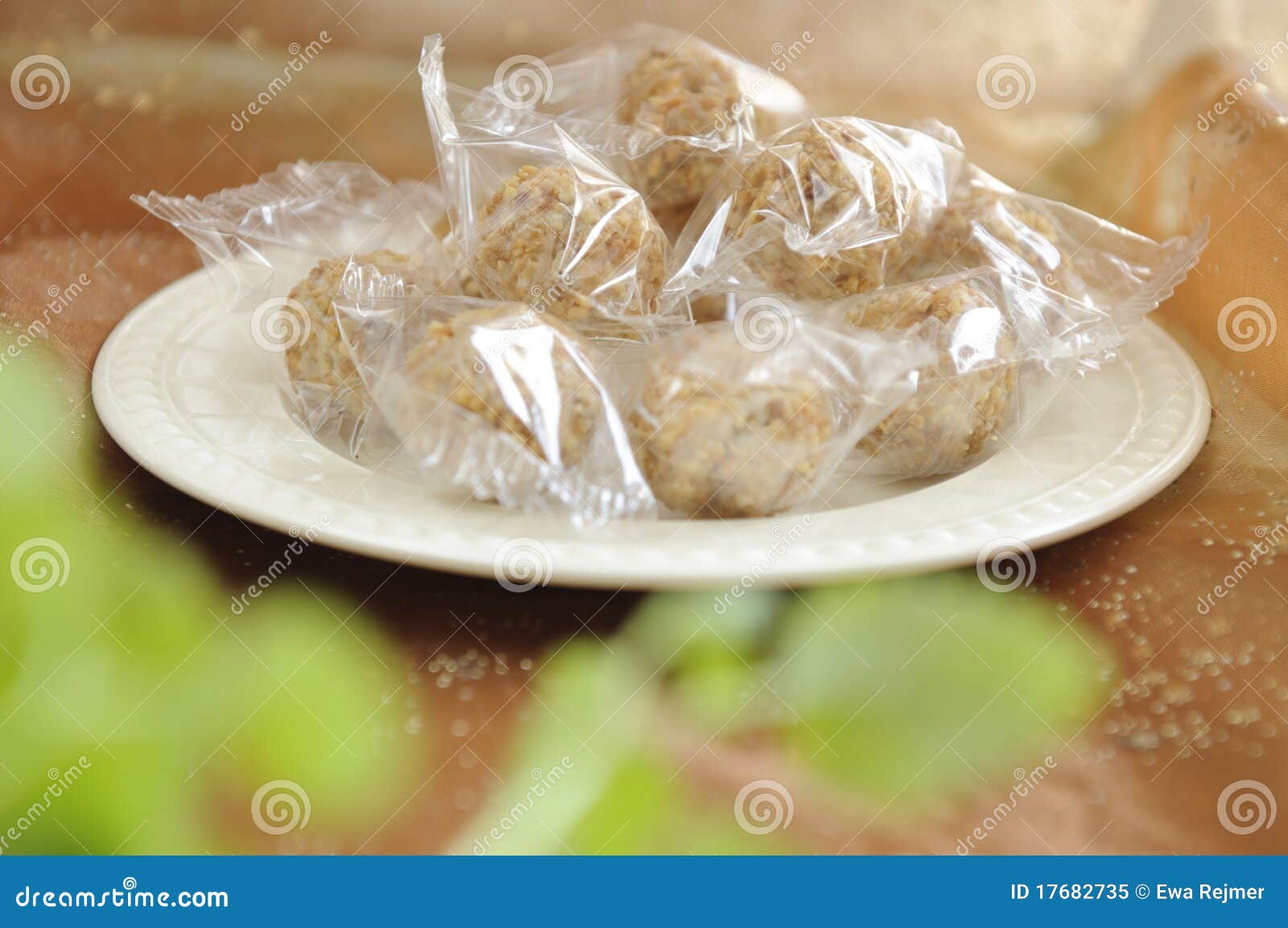 Nut Balls with Chocolate Filling Stock Image - Image of decorative ...