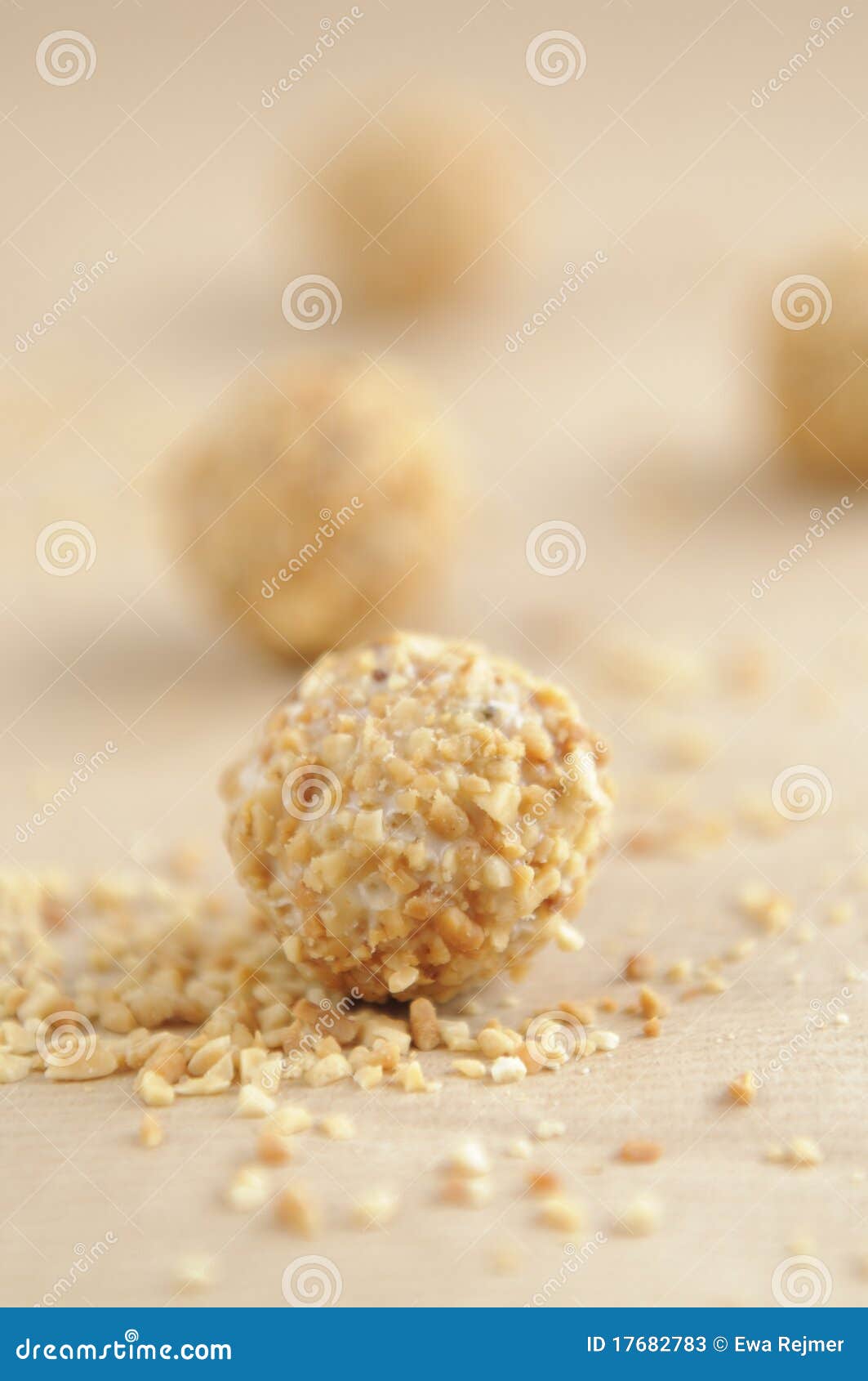 Nut Balls with Chocolate Filling Stock Image - Image of filling, balls ...
