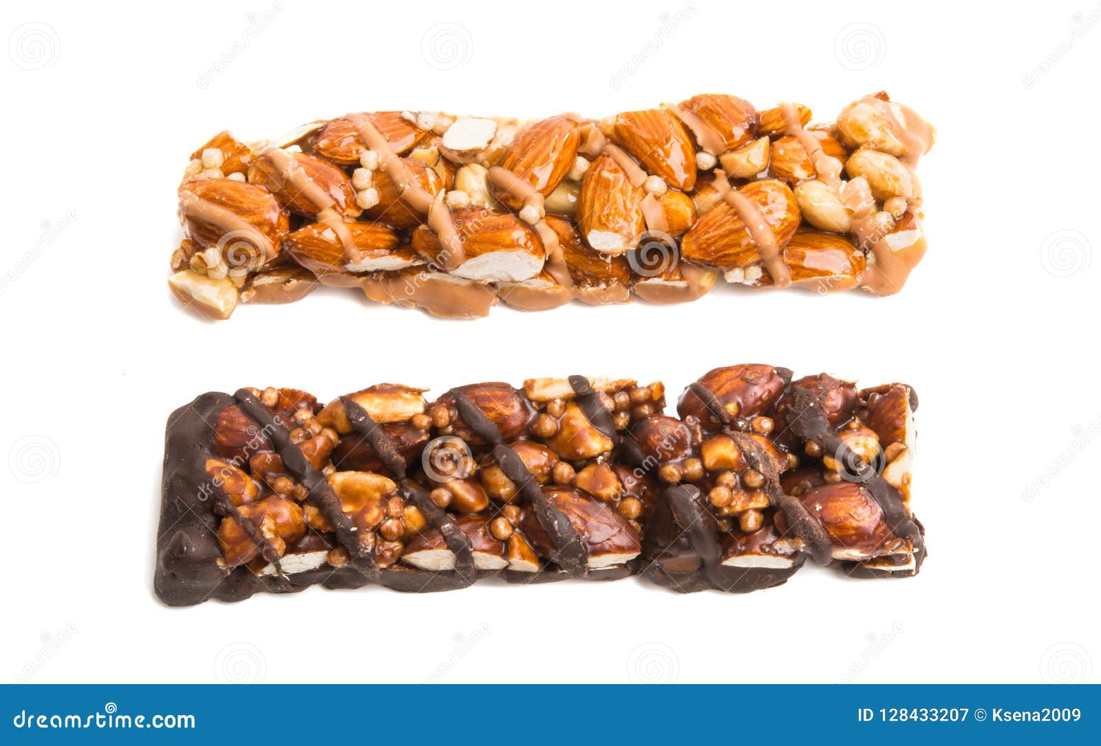 Nut bar isolated stock image. Image of wheat, protein - 128433207