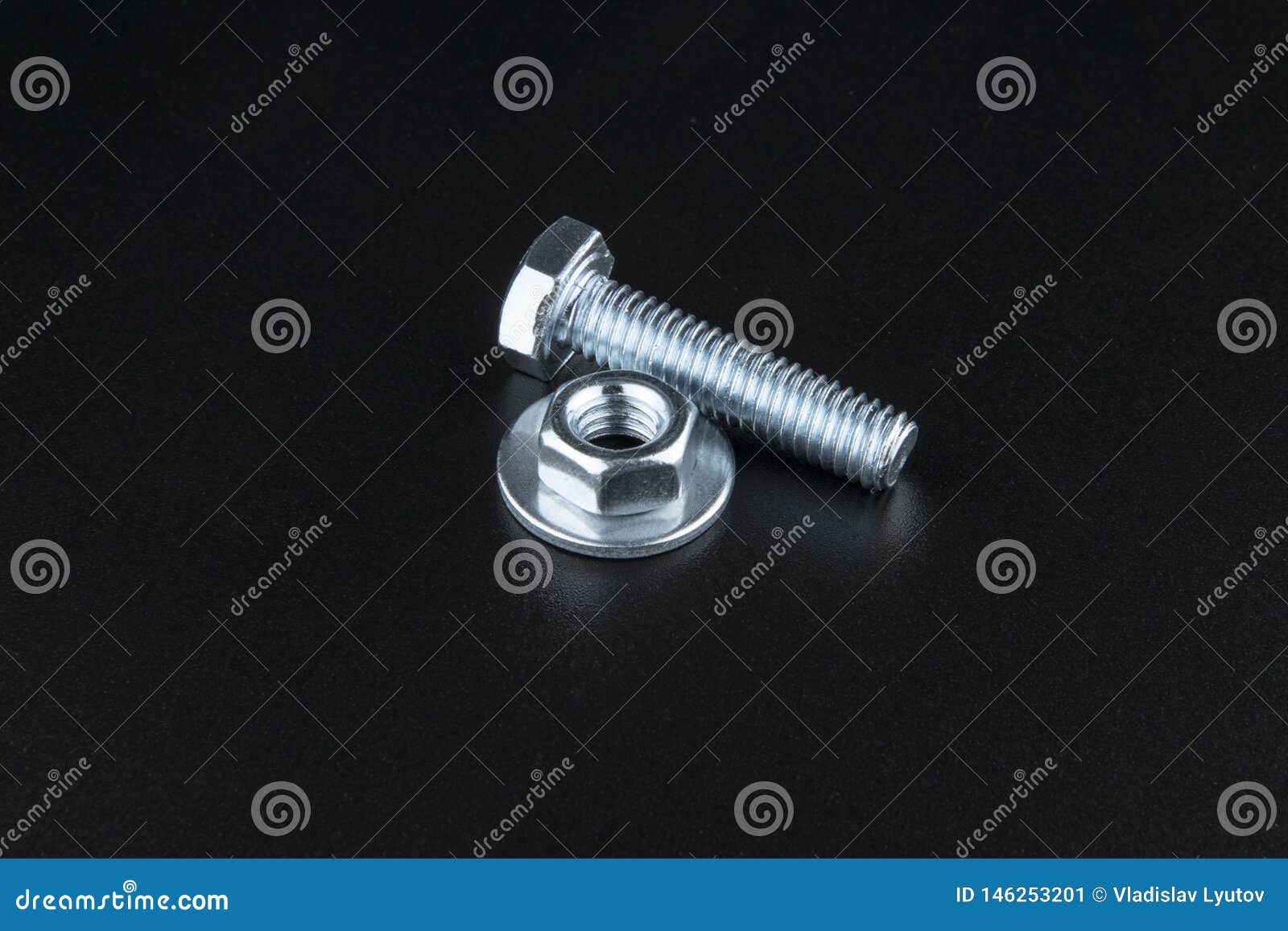 Nut and bolt stock image. Image of closeup, iron, isolated - 146253201