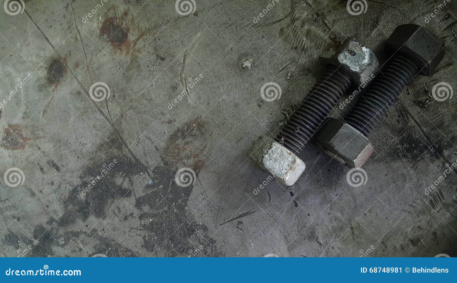 Nut and Bolt with Iron Plate Bakcground Stock Image - Image of repair ...