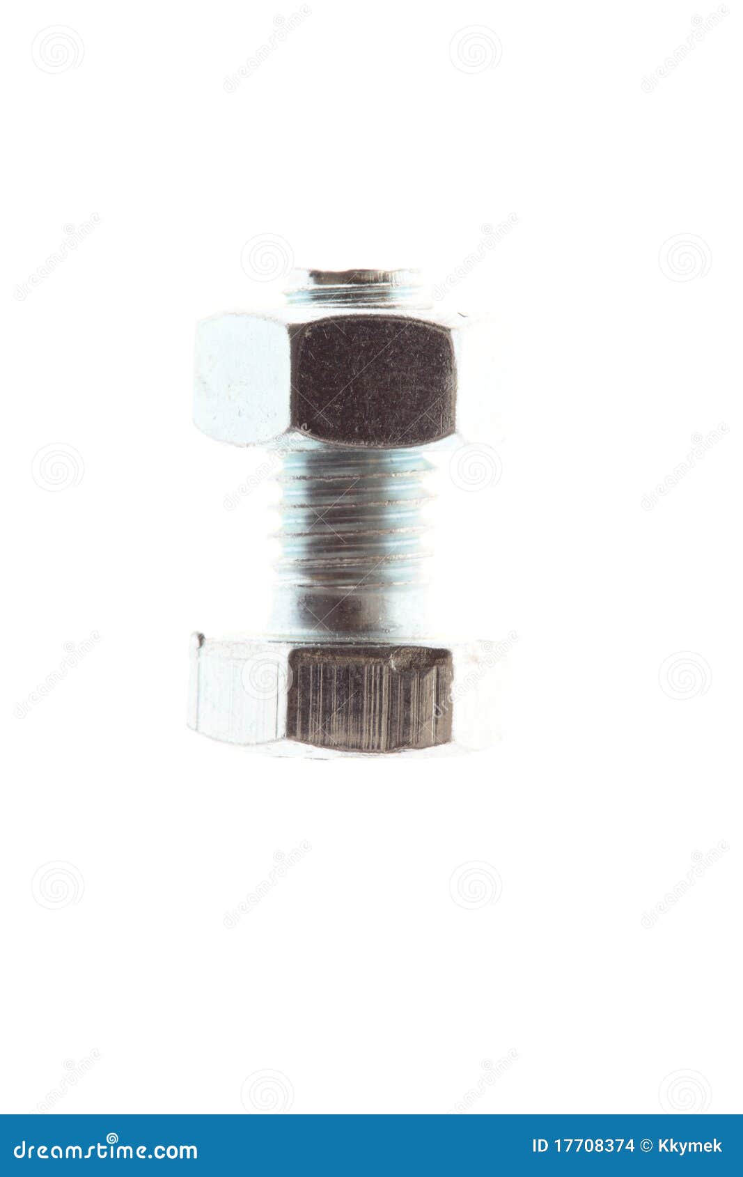 Nut and Bolt Isolated on White Stock Photo - Image of bolt ...
