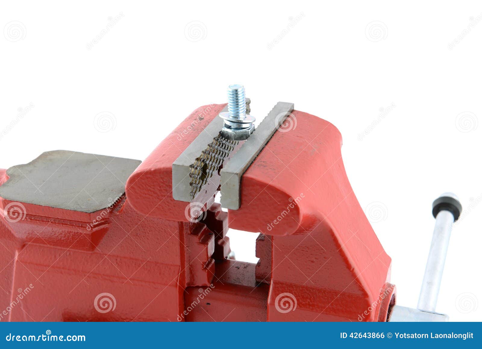 Nut and Bolt Under the Pressure of Vice Stock Photo - Image of alloy ...