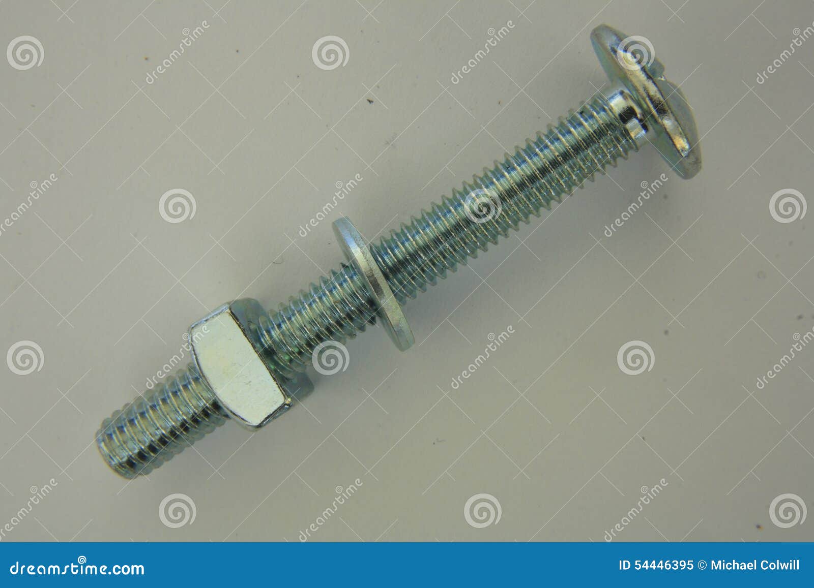 Nut bolt and washer stock image. Image of white, isolated - 54446395