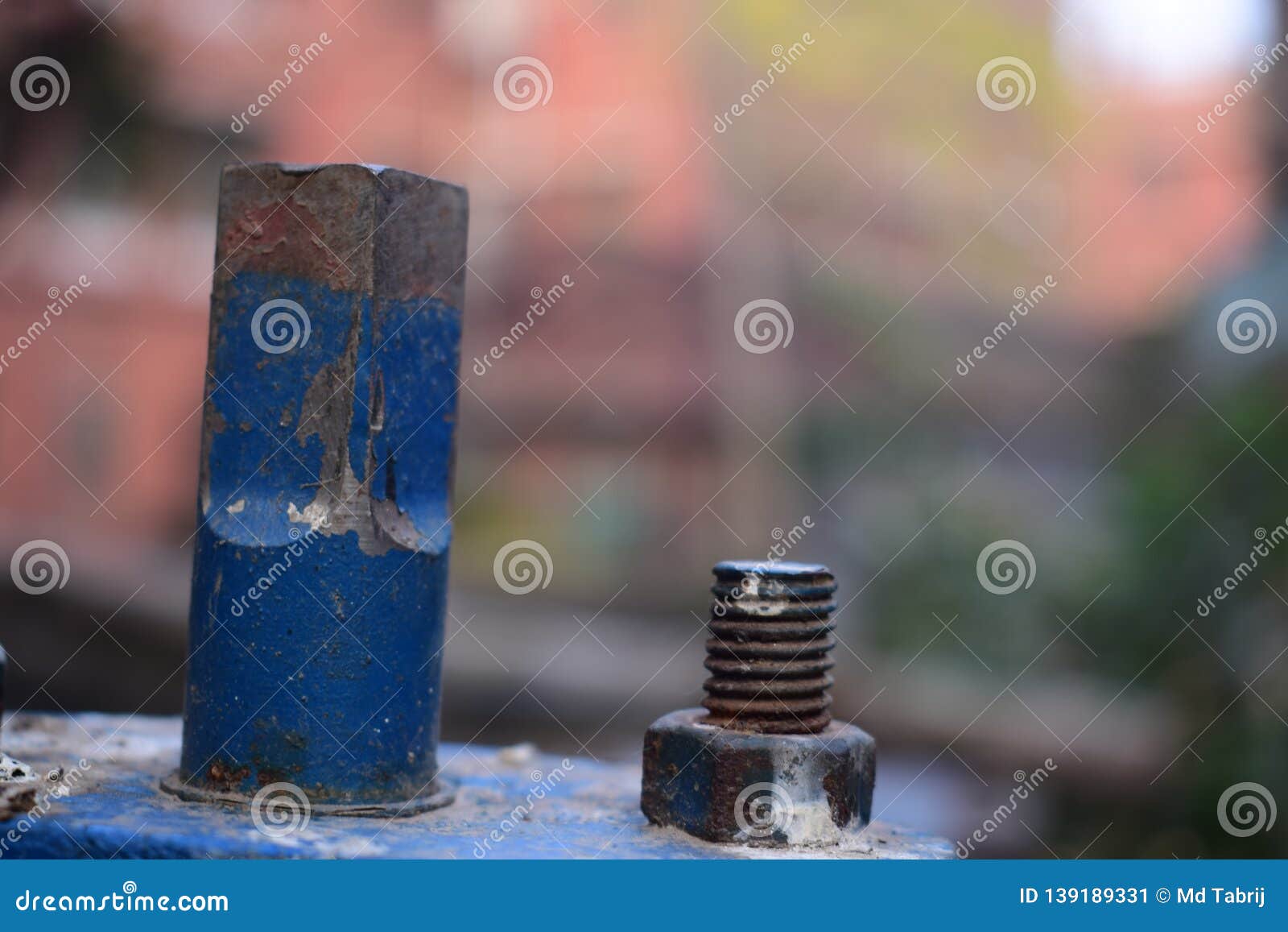 Nut and Bolt of a Water Pupming Station Stock Image - Image of pumping ...