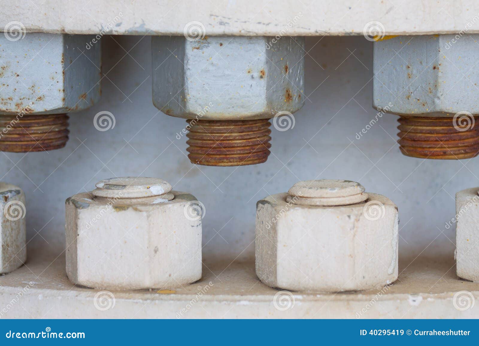 Nut and Bolts on the Machine , Bolt is Equipment of the Machine or the ...