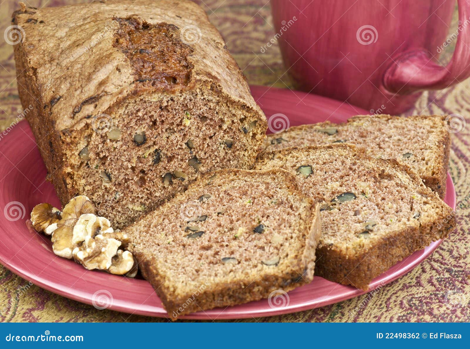 Nut bread stock photo. Image of breakfast, tasty, brown - 22498362