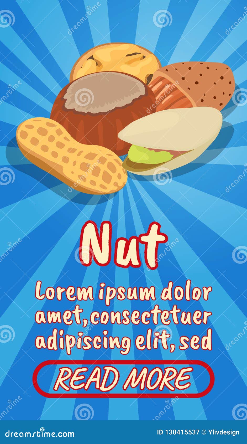 Nut Concept Banner, Comics Isometric Style Stock Vector - Illustration ...