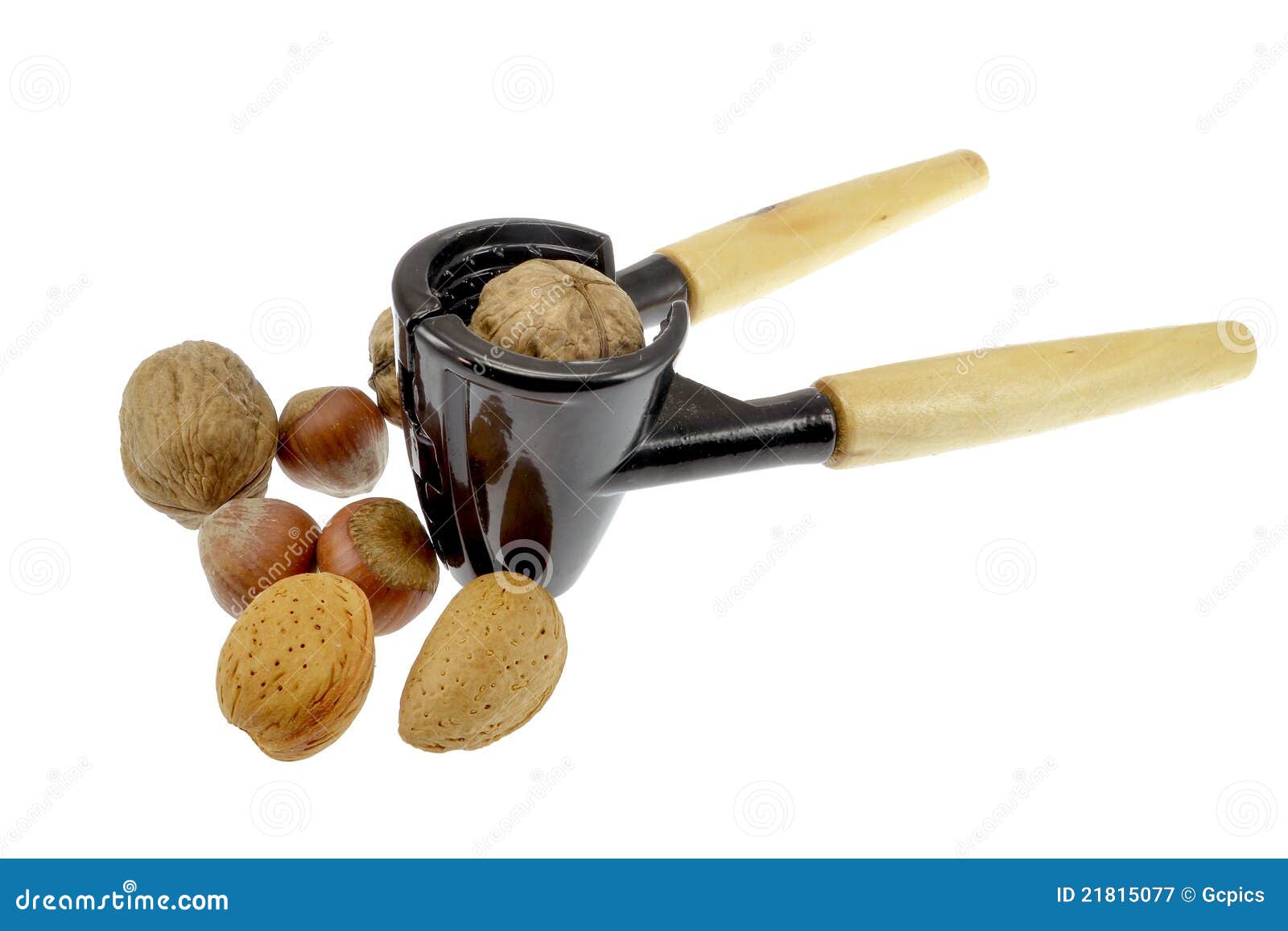 Nut cracker with nuts stock image. Image of background - 21815077