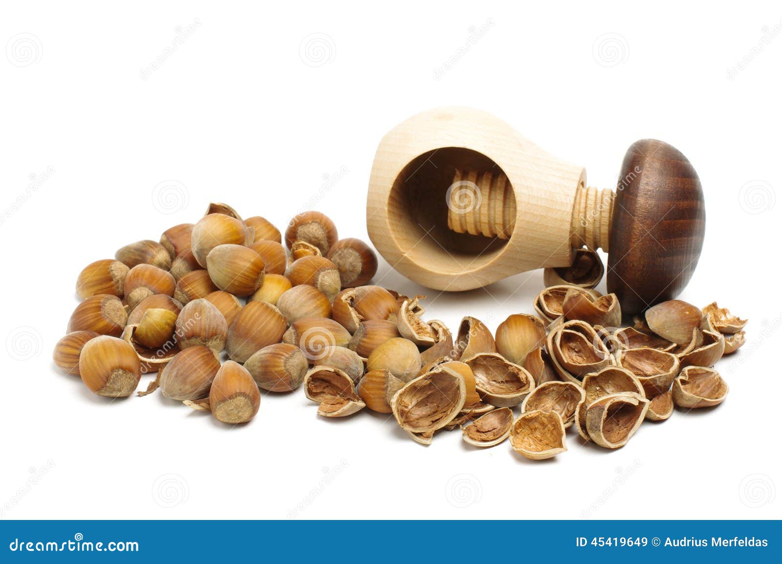 Nut Cracker and the Pile of Nuts Stock Image - Image of thread, natural ...
