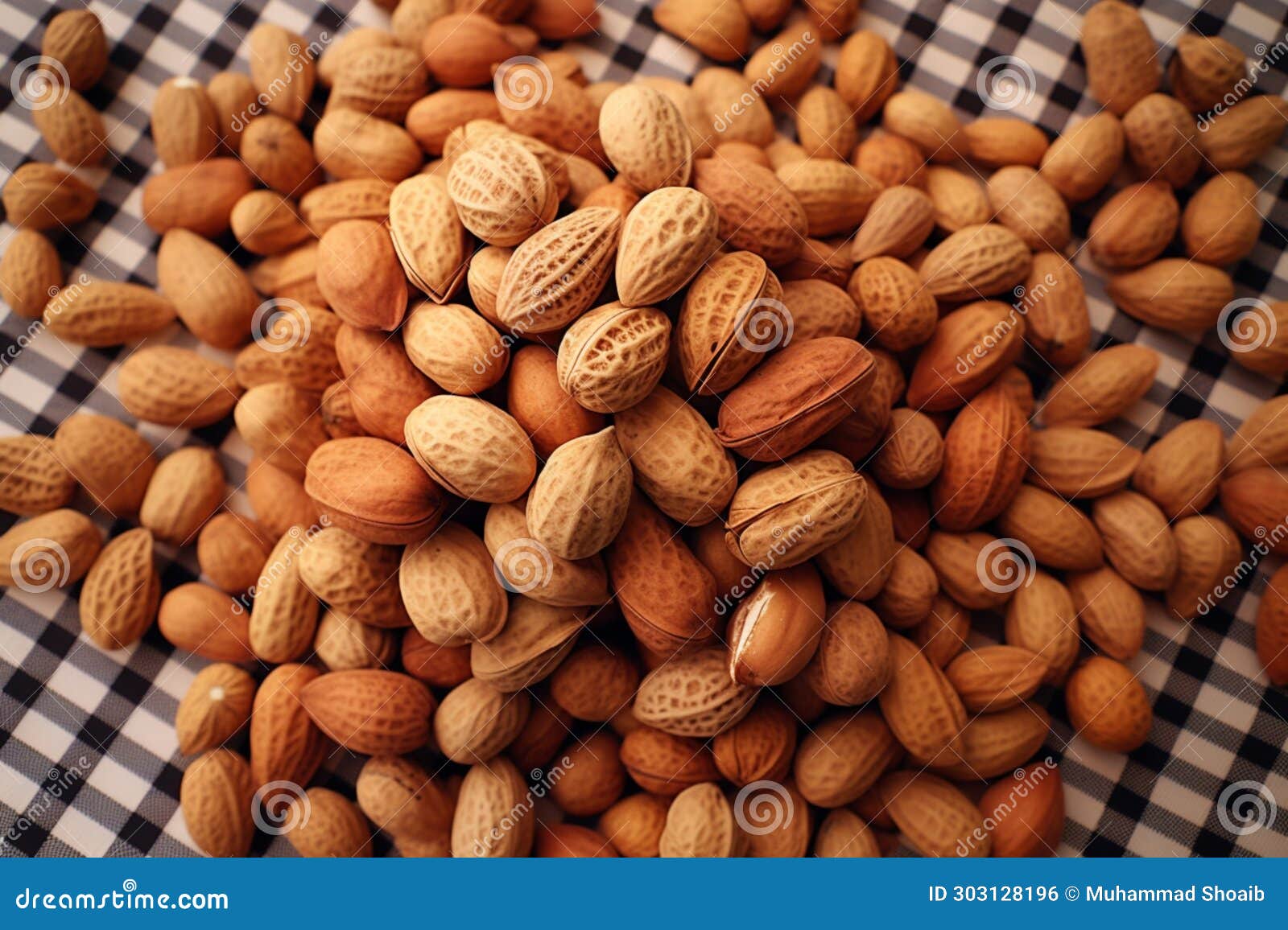 Nut Display Peanuts Arranged on a Wrapping Cloth for Presentation Stock ...