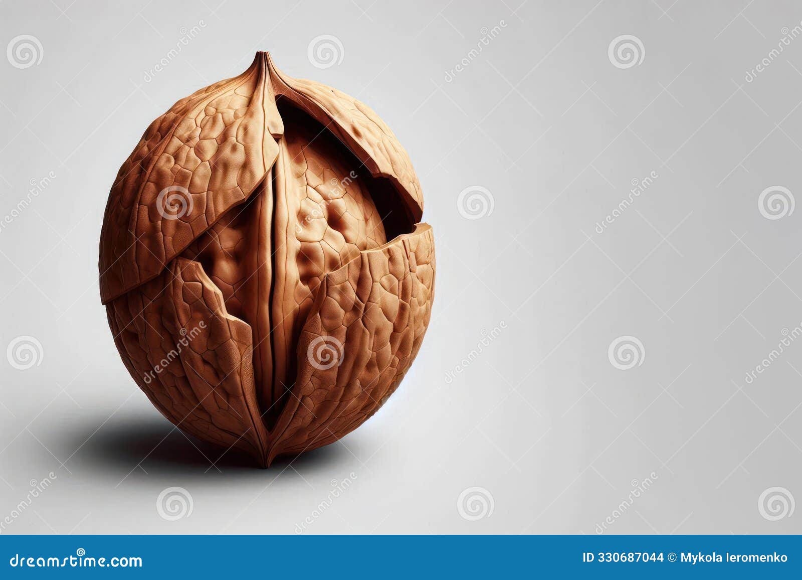 A Nut with a Double Shell. Space for Text. Stock Photo - Image of ...
