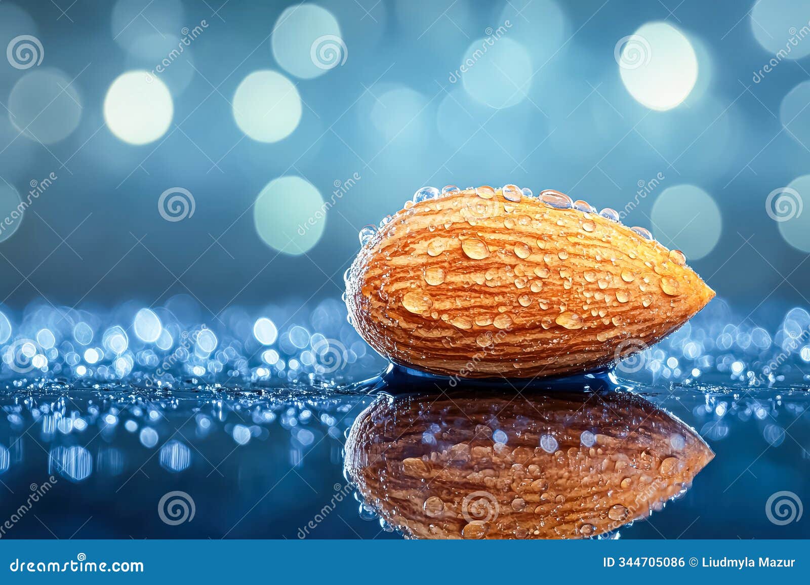 Nut is Floating on the Surface of a Body of Water. Stock Photo - Image ...