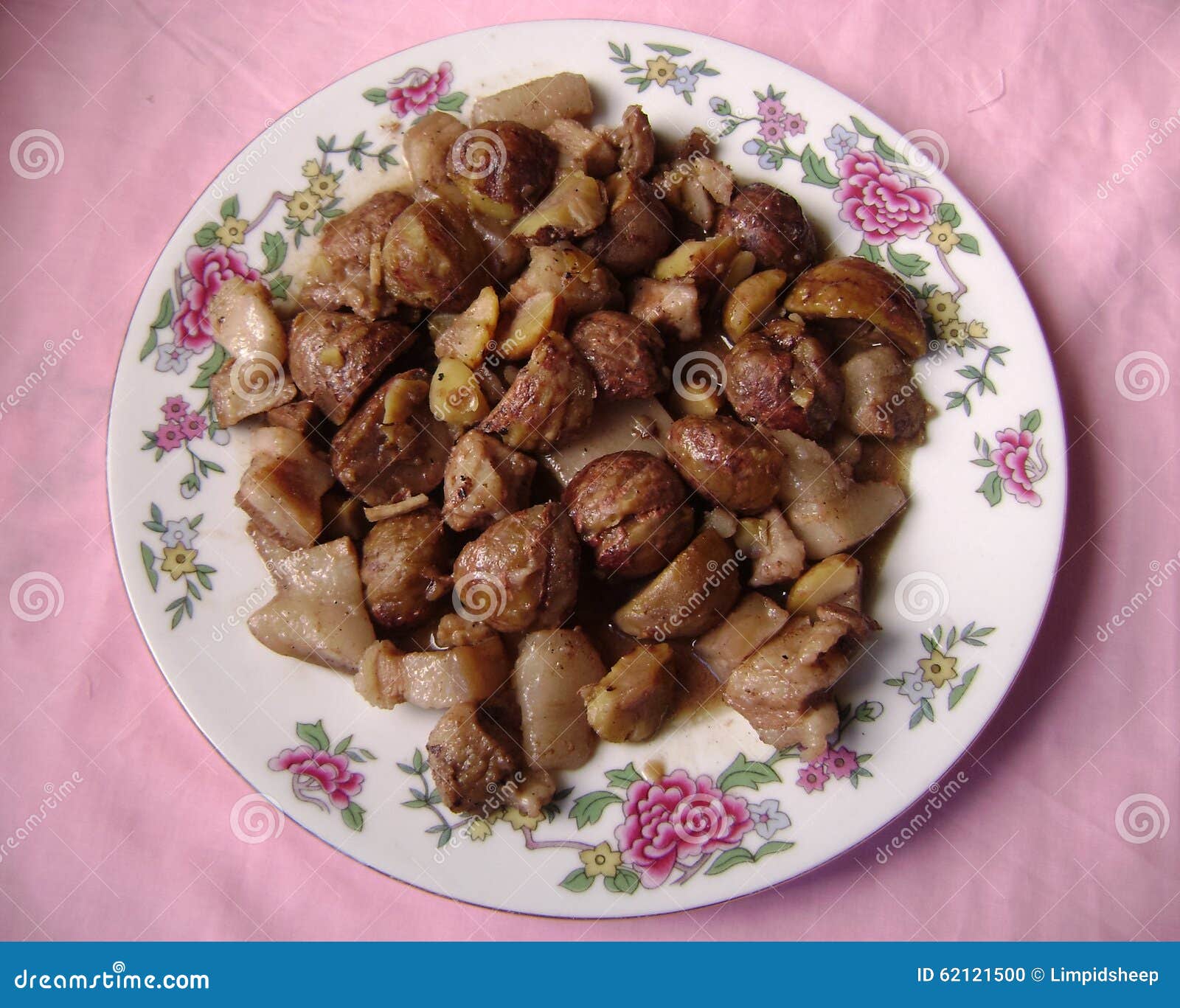 Homely Cantonese Dish - Nut Fried Meat Stock Photo - Image of colour ...