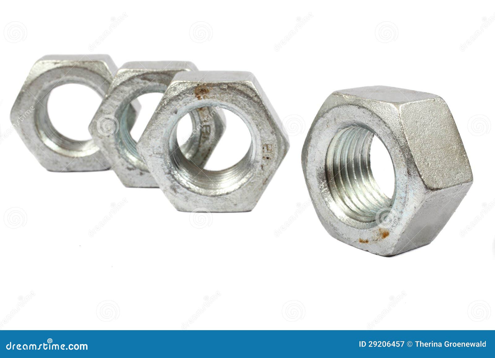 Nut hardware stock image. Image of hole, thread, hexagonal - 29206457