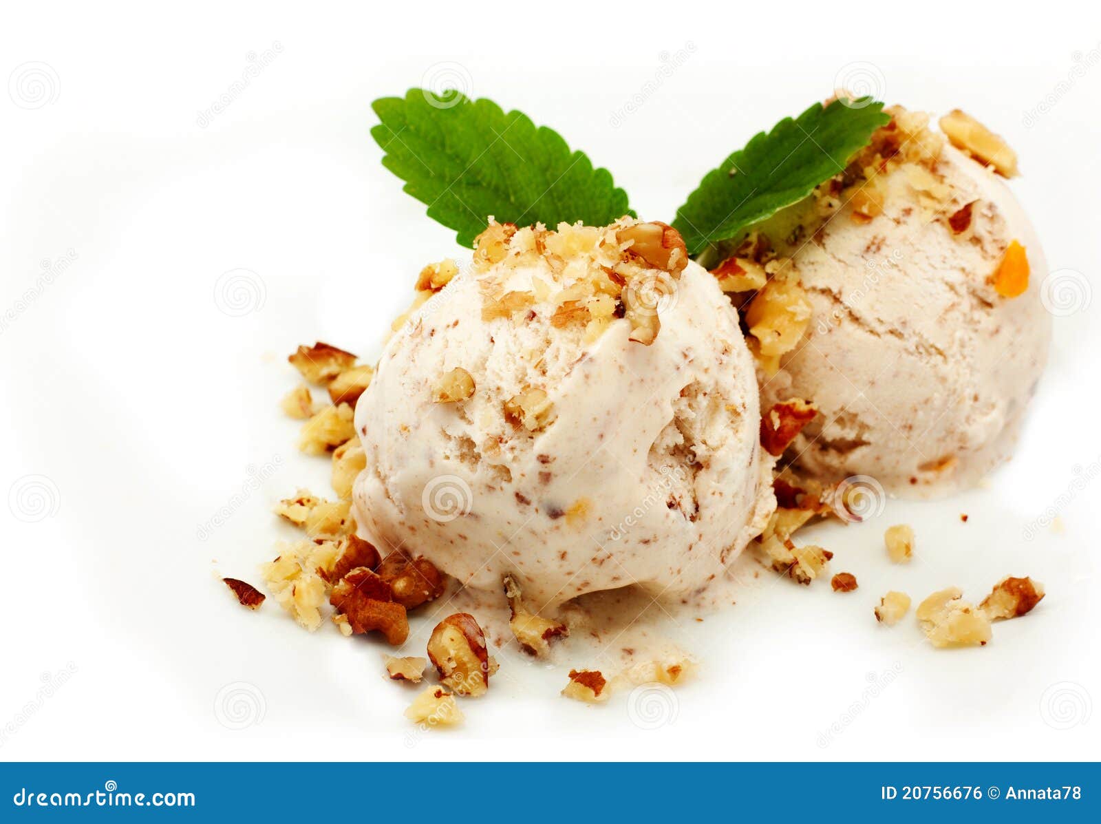 Nut ice cream stock photo. Image of delicious, border - 20756676