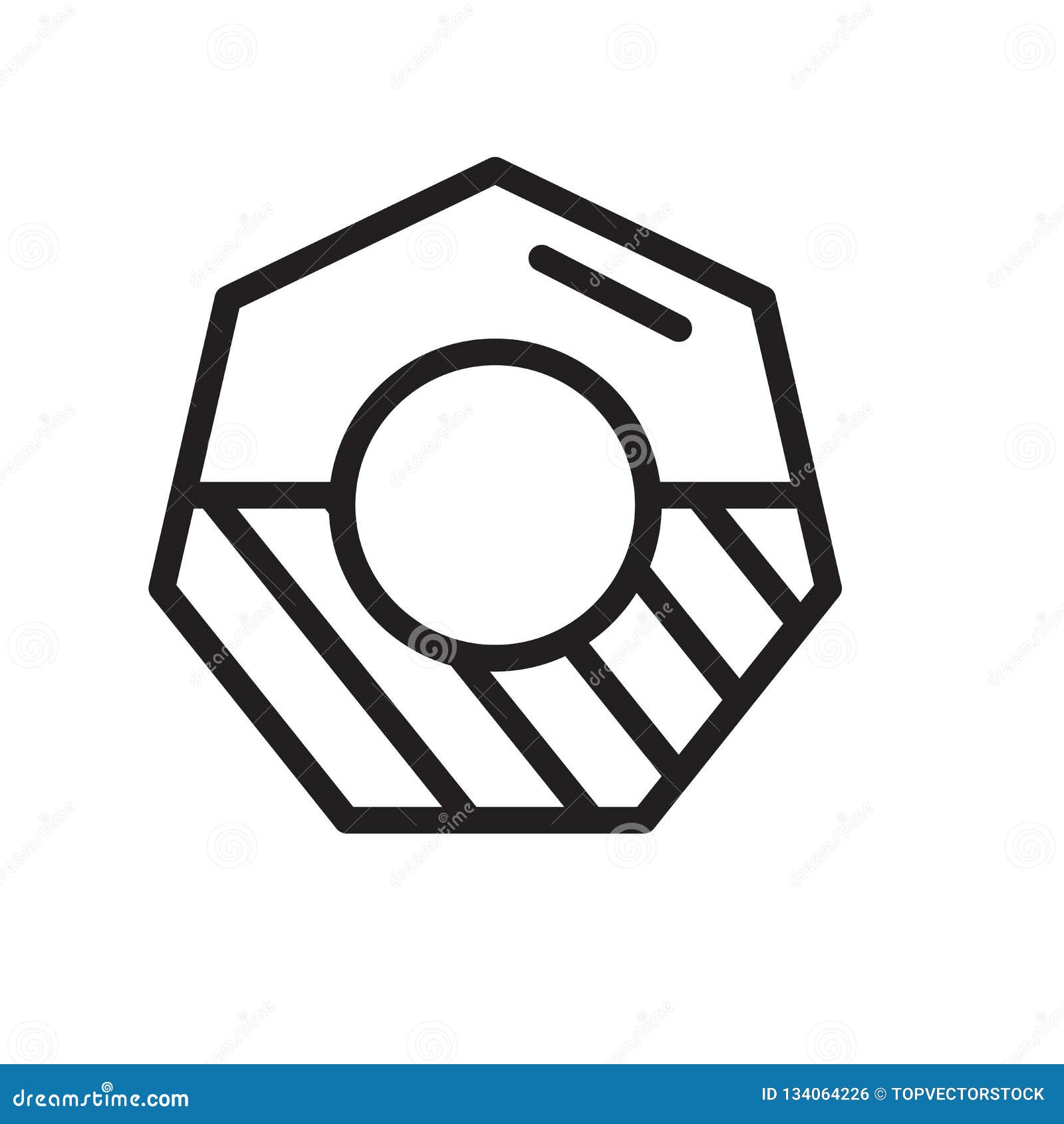 Nut Icon Vector Isolated on White Background, Nut Sign , Line Symbol or ...