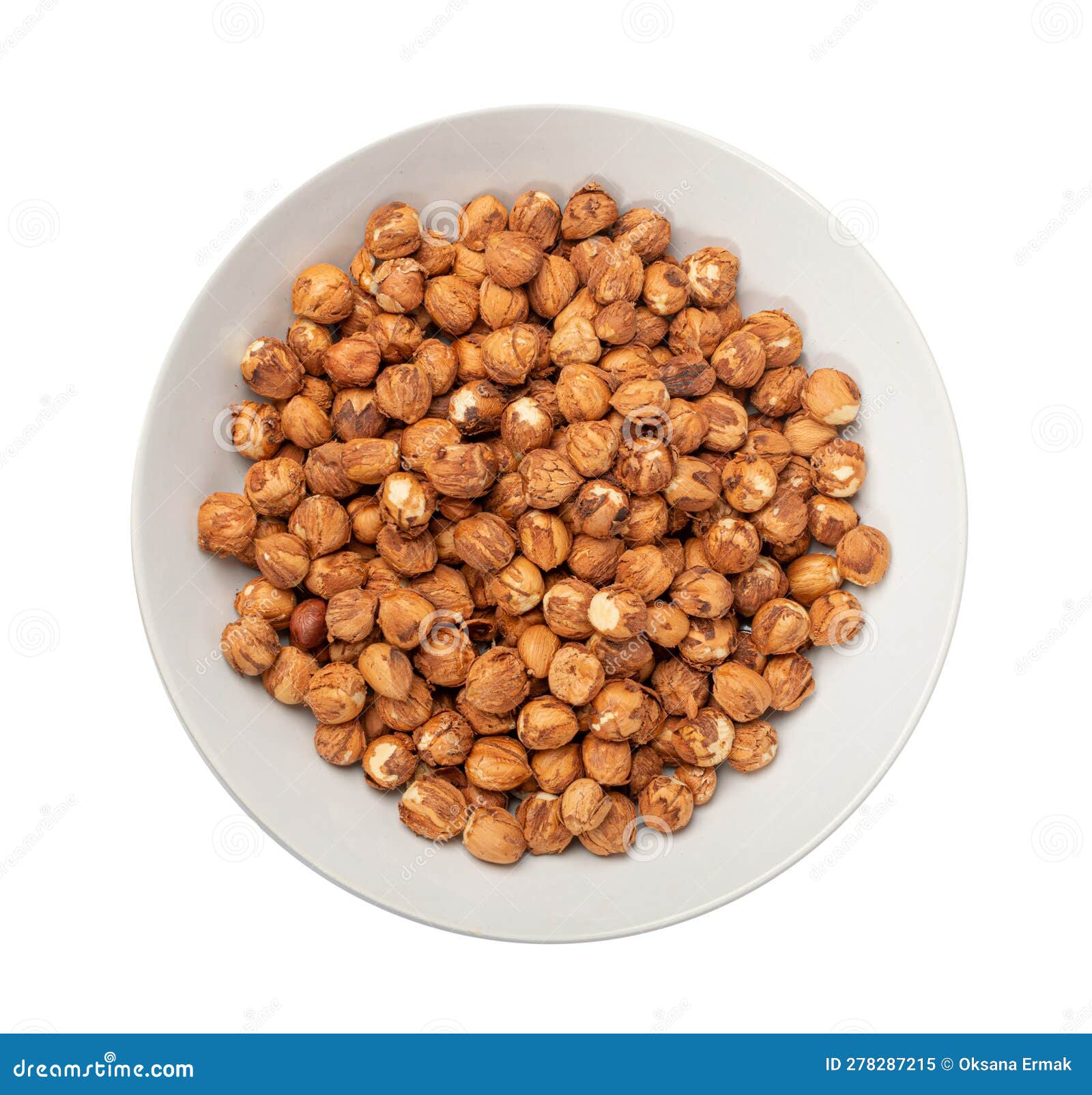 Nut Kernels, Hazelnuts Pile on Plate Isolated, Healthy Organic Nuts ...
