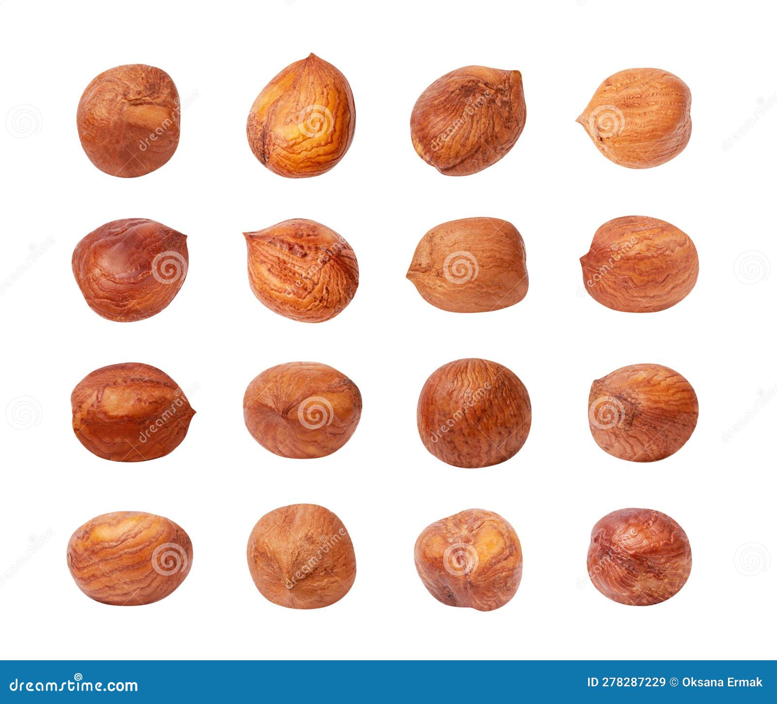 Nut Kernels Isolated, Hazelnuts Set, Healthy Organic Nuts Collection ...