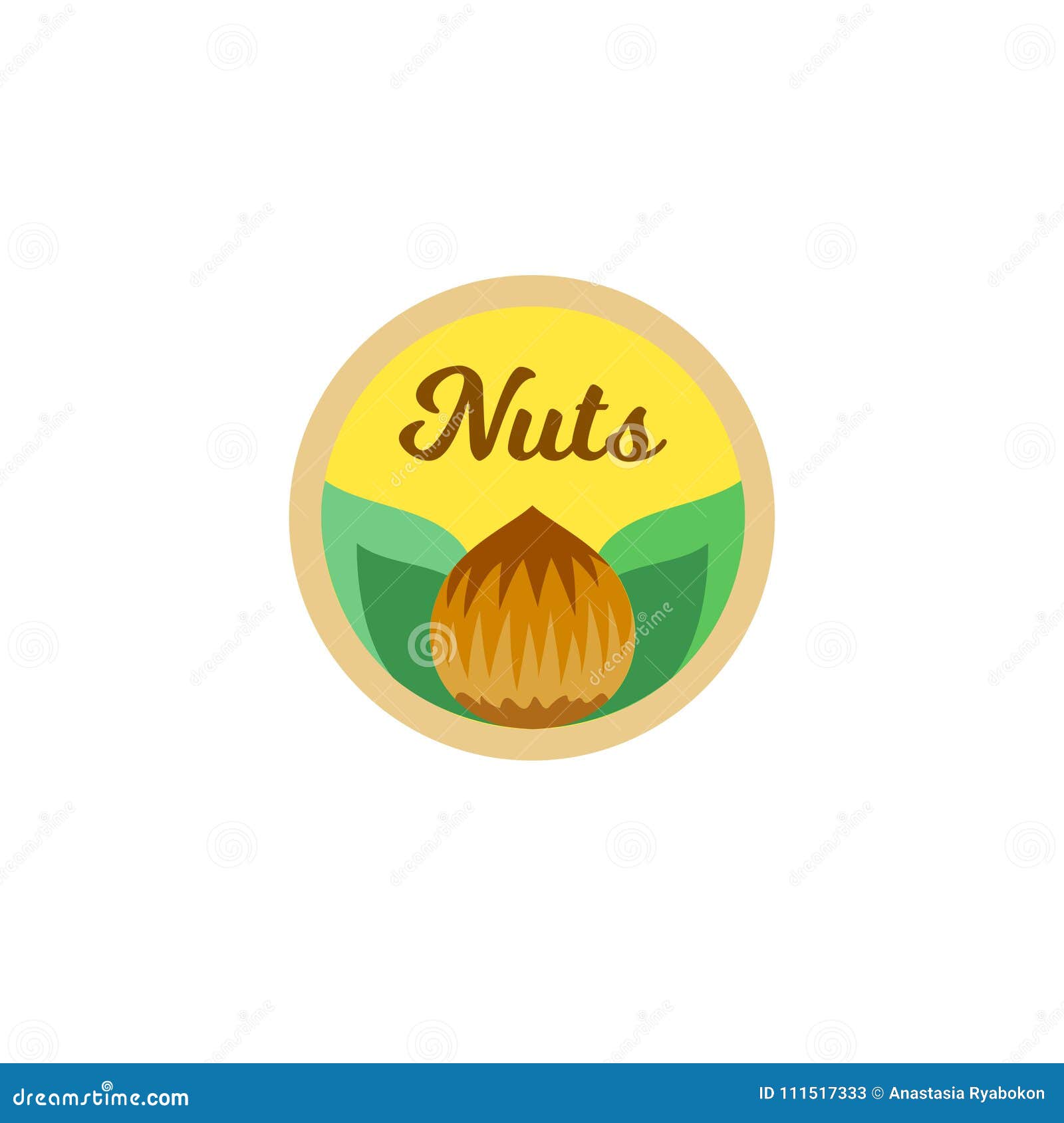 Nut Logo Design Colorful Vector Stock Vector - Illustration of mark ...