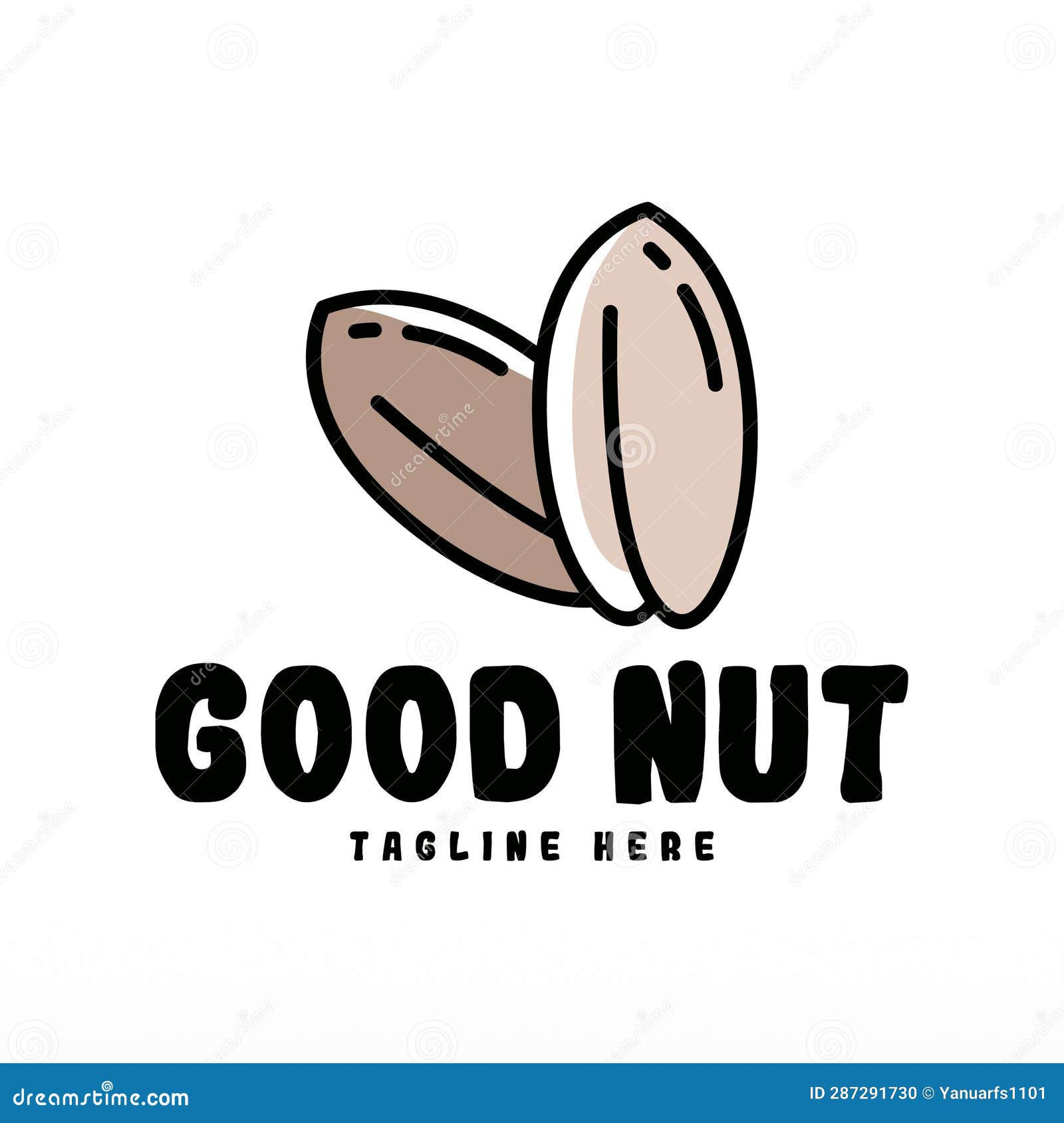 Nut Logo Design Concept Template Stock Vector - Illustration of ...