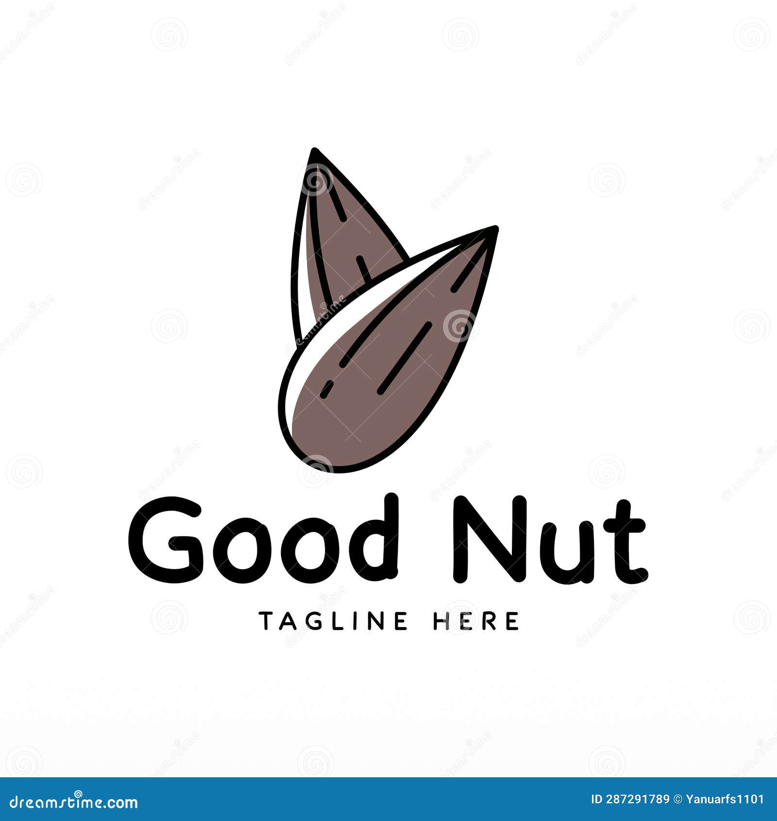 Nut Logo Design Concept Template Stock Vector - Illustration of vector ...