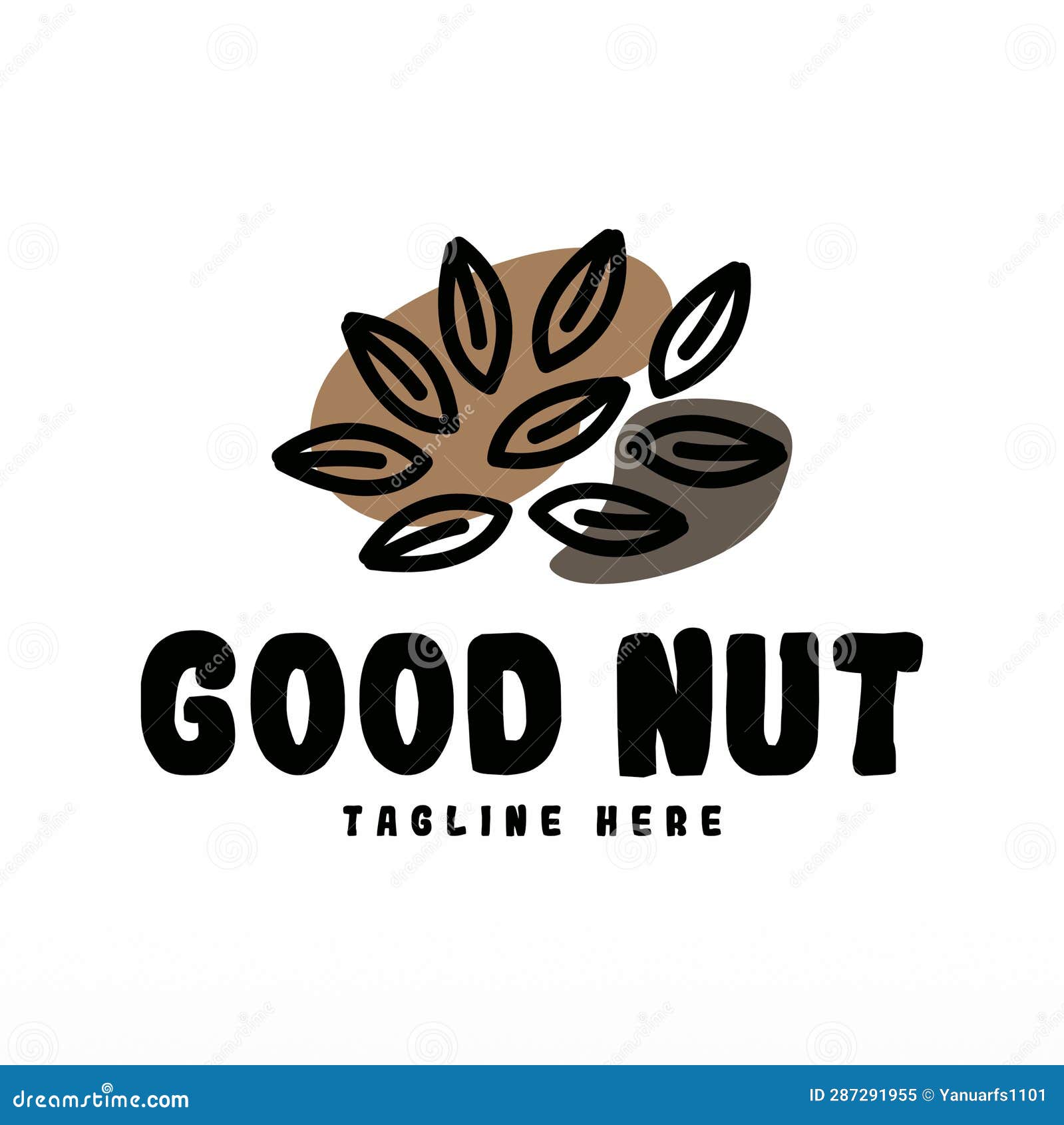 Nut Logo Design Concept Template Stock Vector - Illustration of design ...