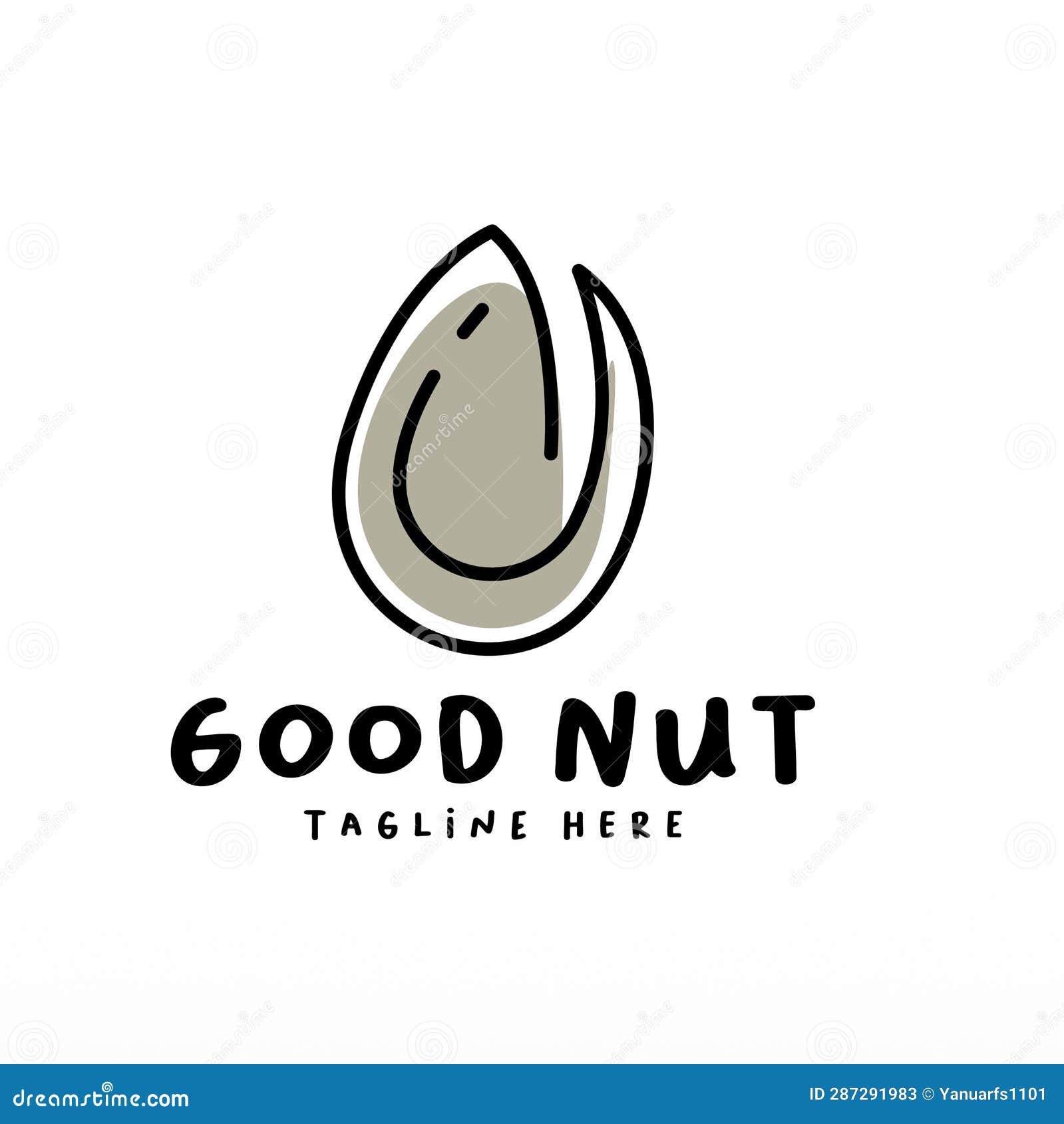 Nut Logo Design Concept Template Stock Vector - Illustration of food ...