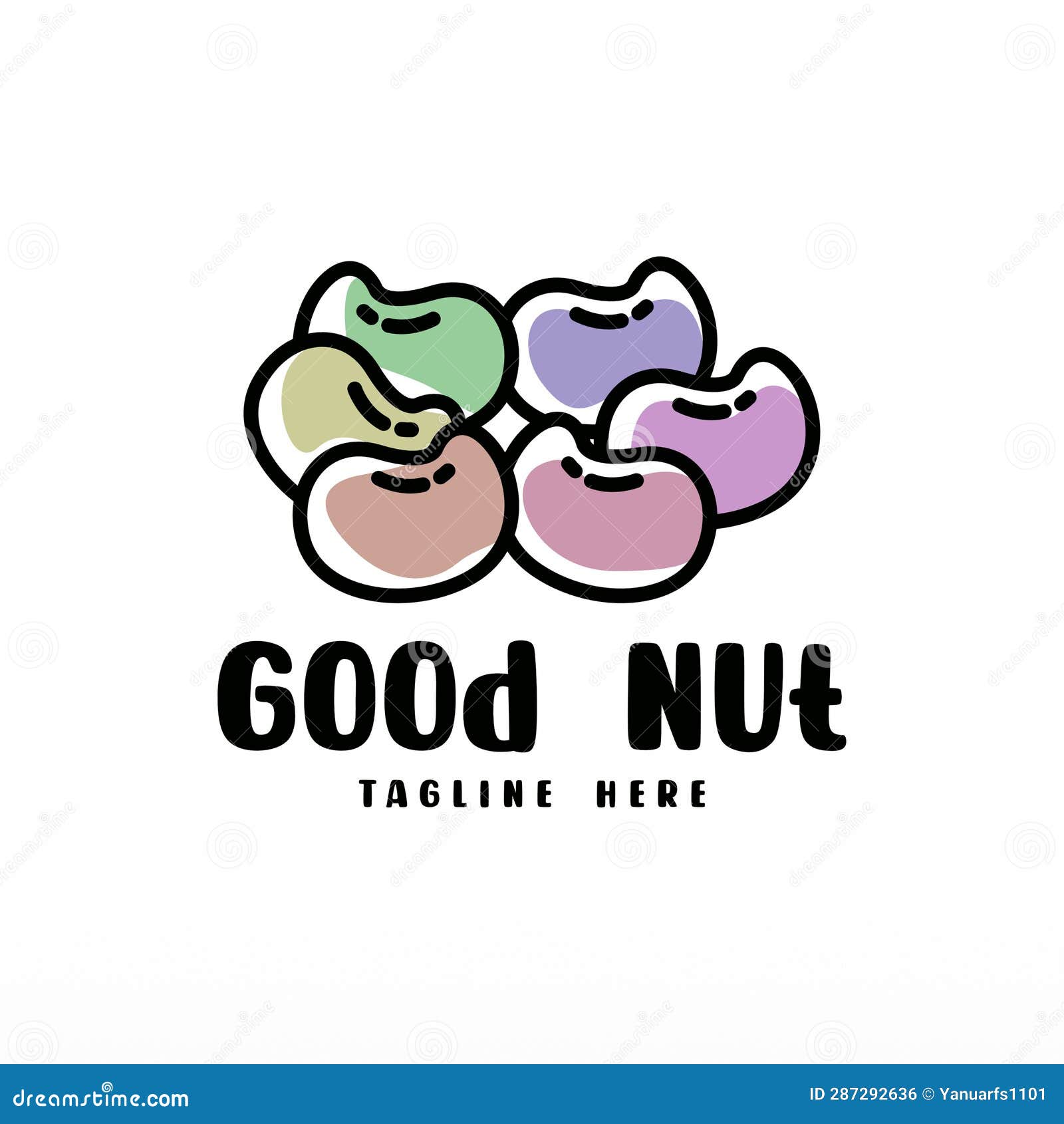 Nut Logo Design Concept Template Stock Illustration - Illustration of ingredient, food: 287292636
