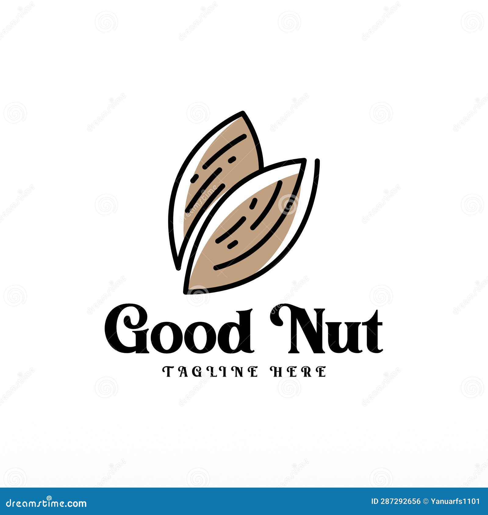 Nut Logo Design Concept Template Stock Vector - Illustration of design ...