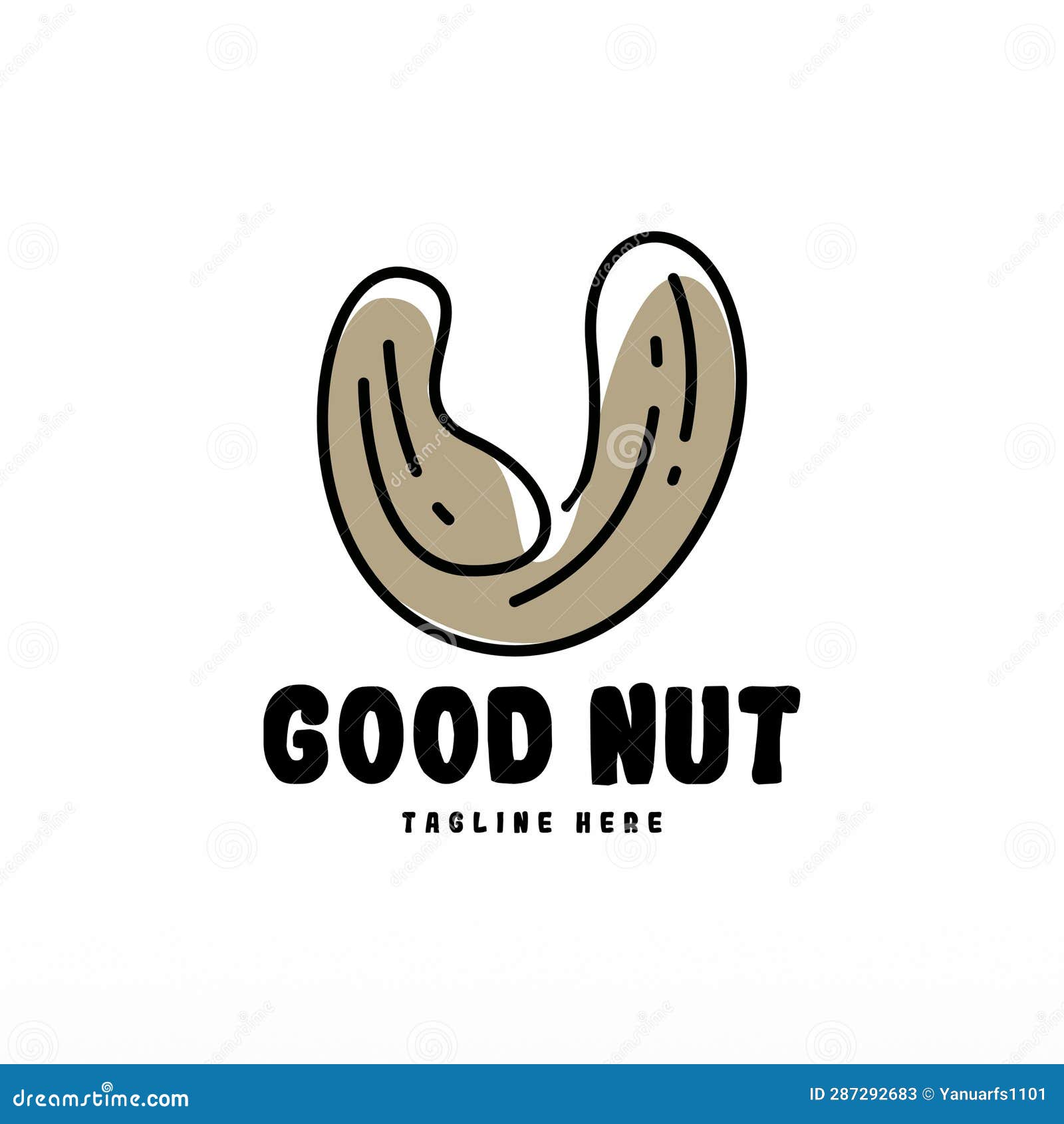 Nut Logo Design Concept Template Stock Illustration - Illustration of ...